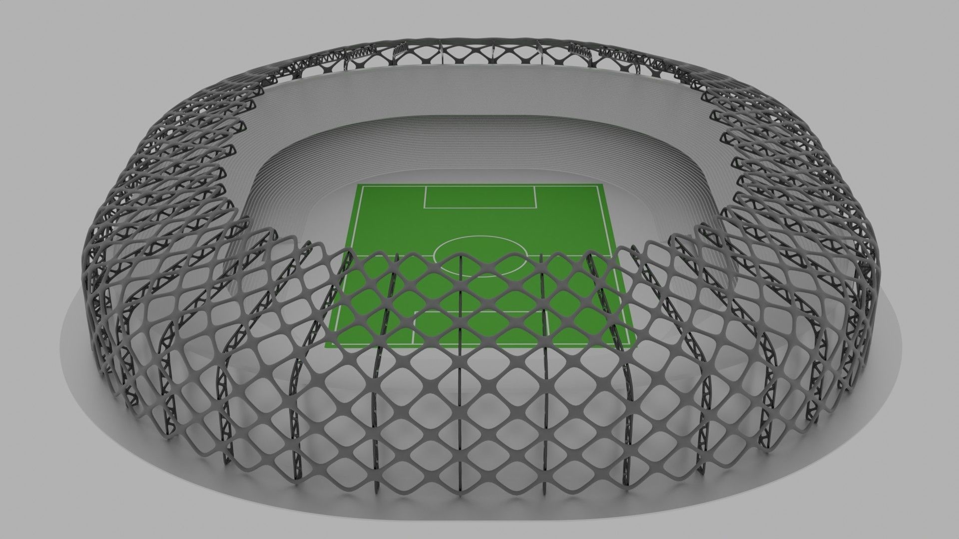 Network Structure Soccer Stadium 3D model | CGTrader