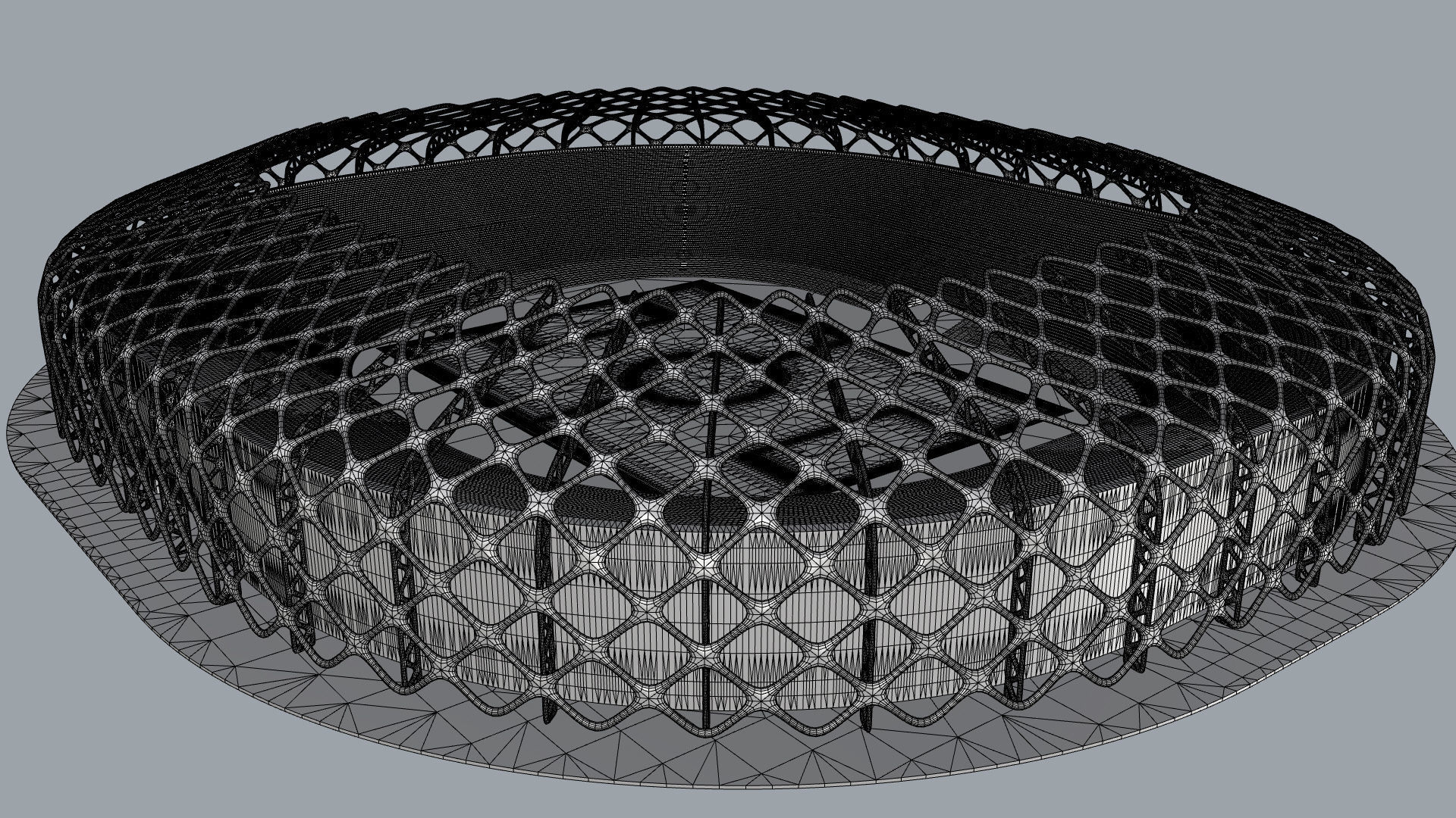 Network Structure Soccer Stadium 3D model | CGTrader