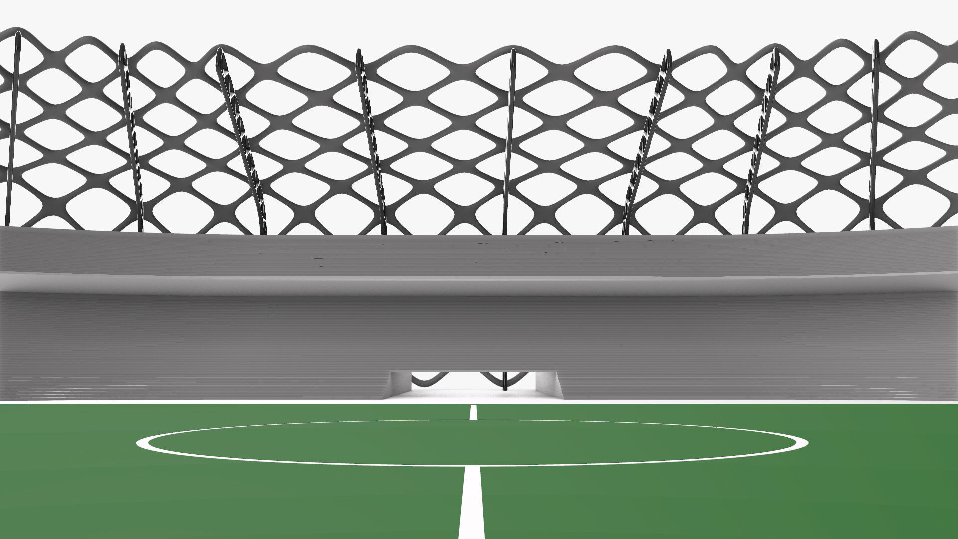 Network Structure Soccer Stadium 3D model | CGTrader