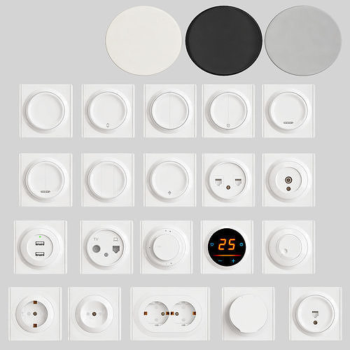 Sockets and switches 3D model | CGTrader
