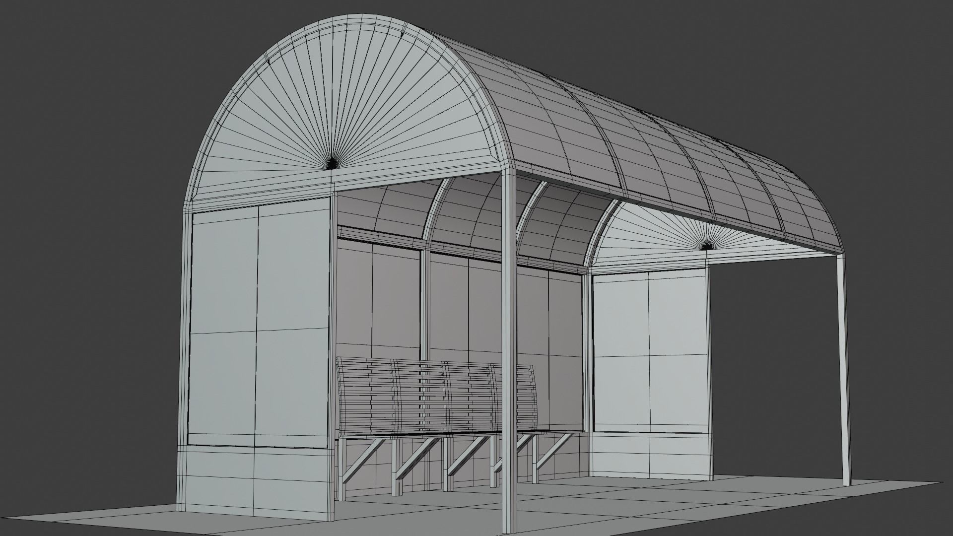 Bus stop enclosure III 3D model | CGTrader