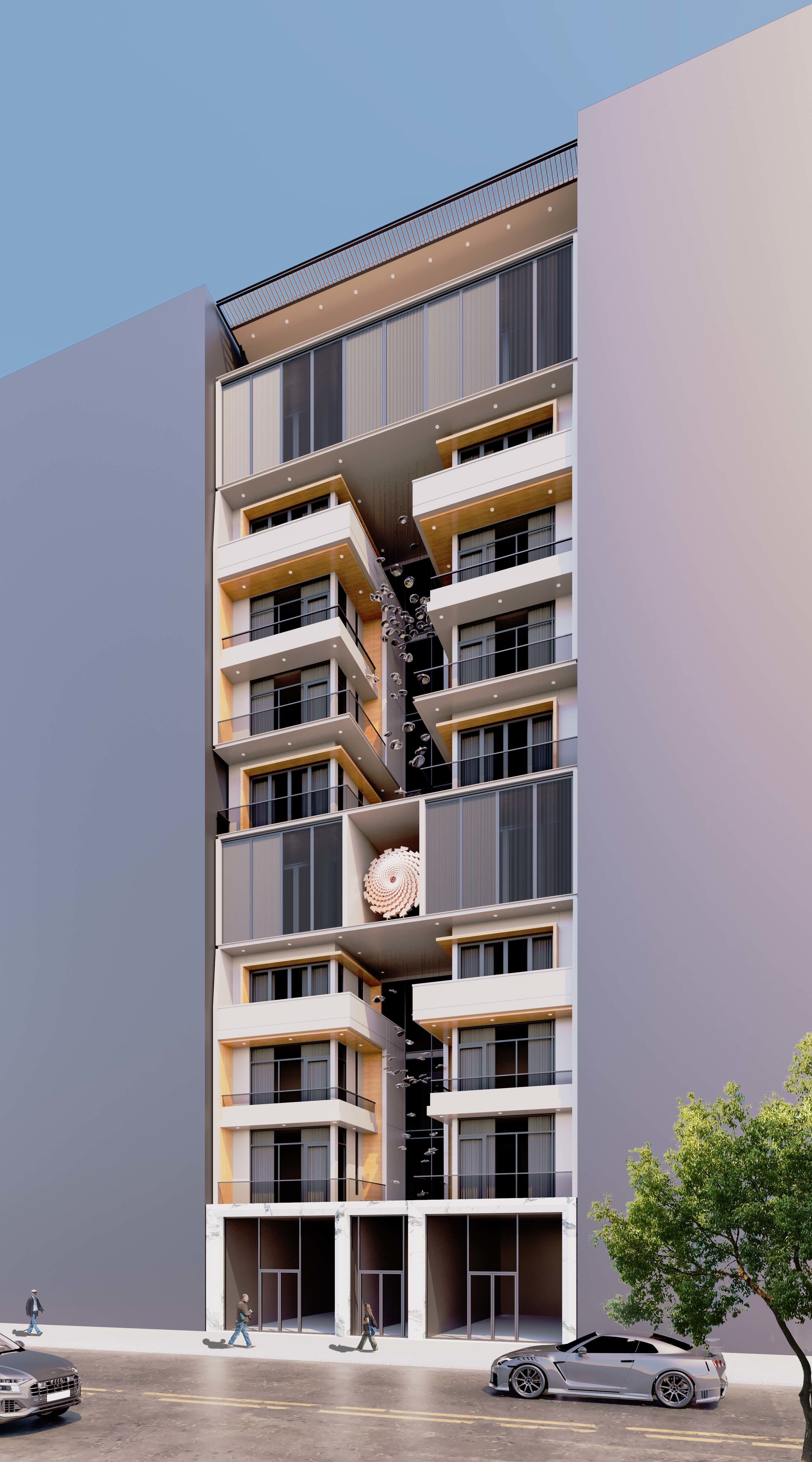 Modern Building Exterior Design Model 3D model | CGTrader