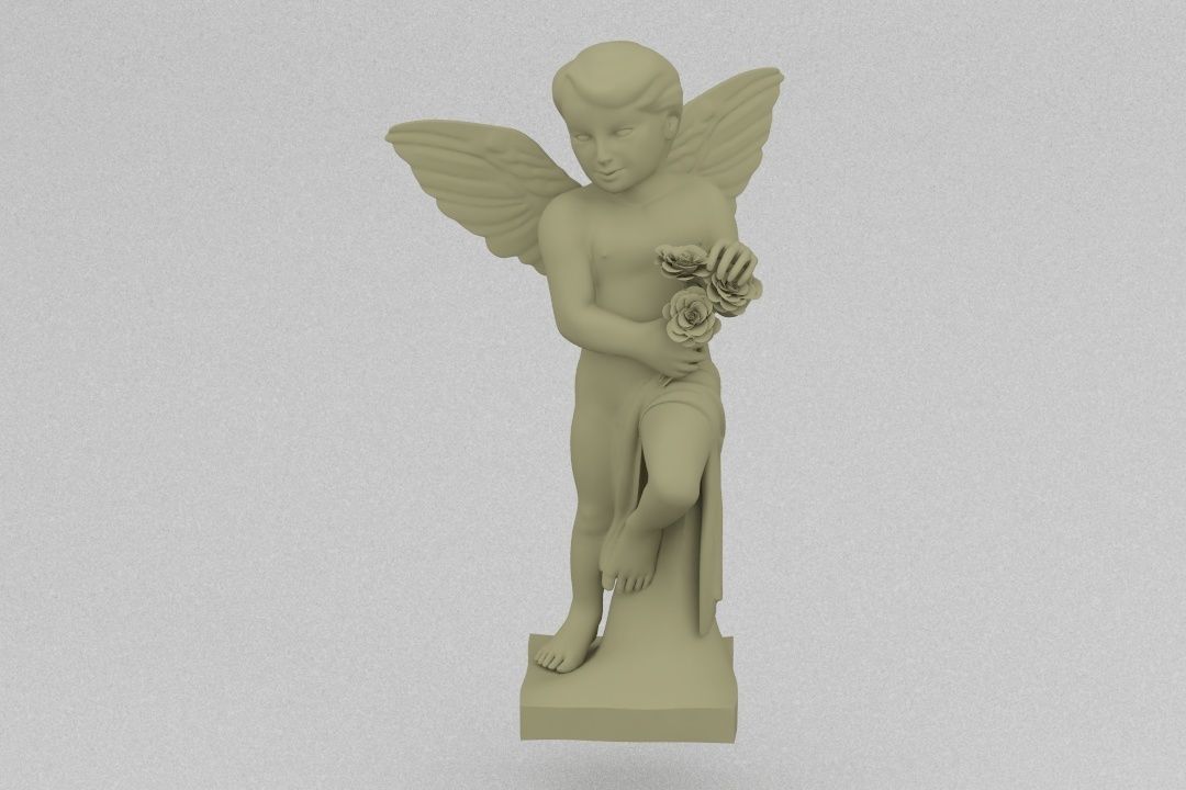 Flower and Angel 3D model 3D printable | CGTrader