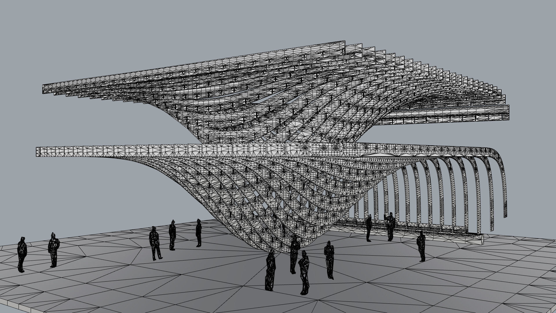 Parabolic Pergola Wooden Structure 3D model | CGTrader