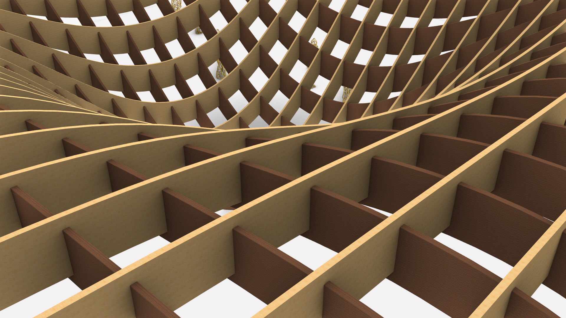 Parabolic Pergola Wooden Structure 3D model | CGTrader