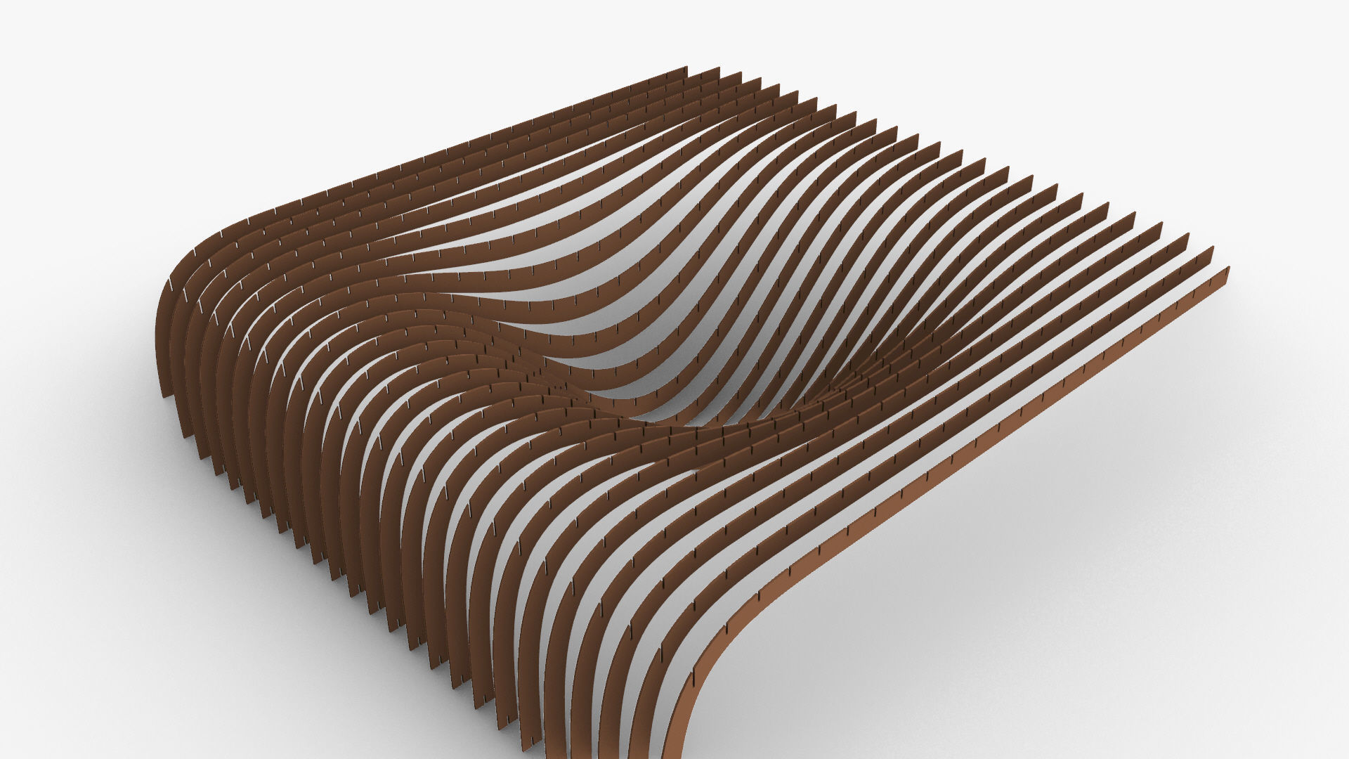 Parabolic Pergola Wooden Structure 3D model | CGTrader