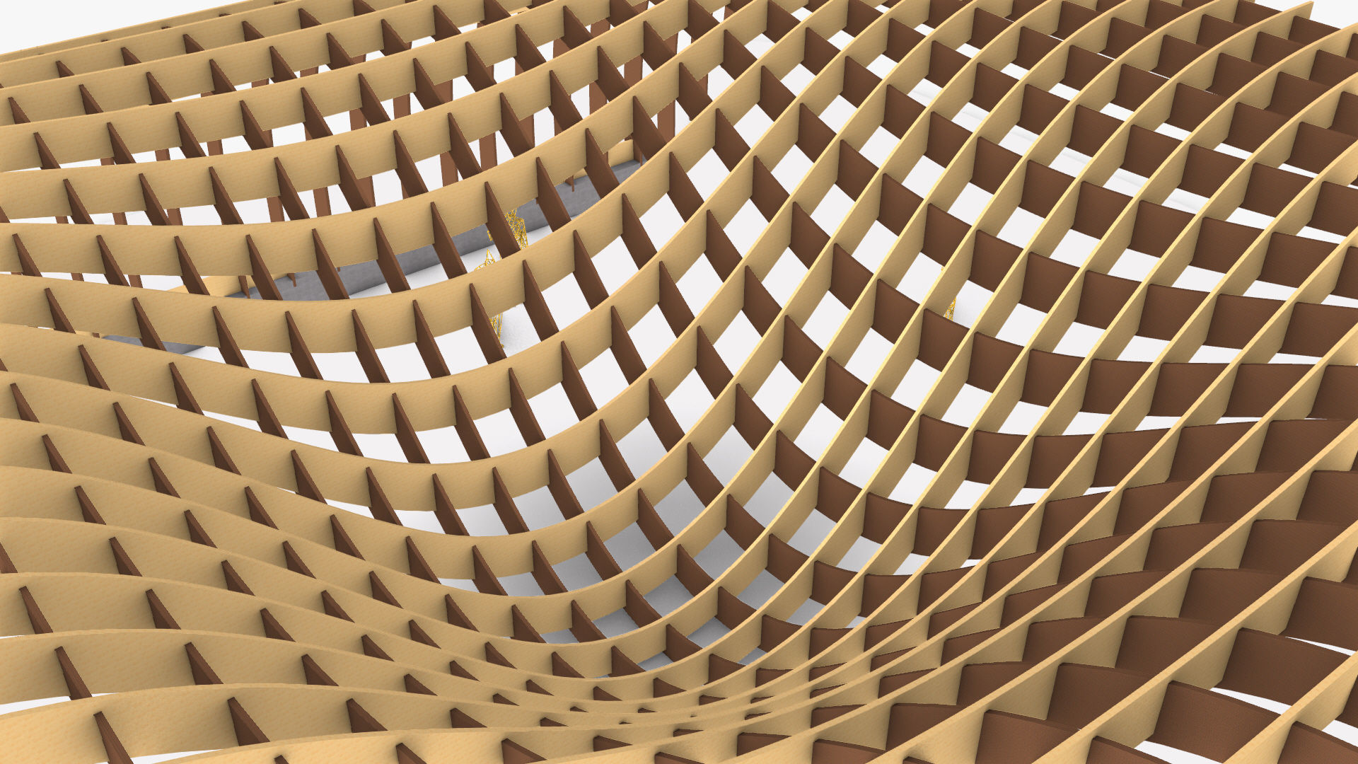 Parabolic Pergola Wooden Structure 3D model | CGTrader