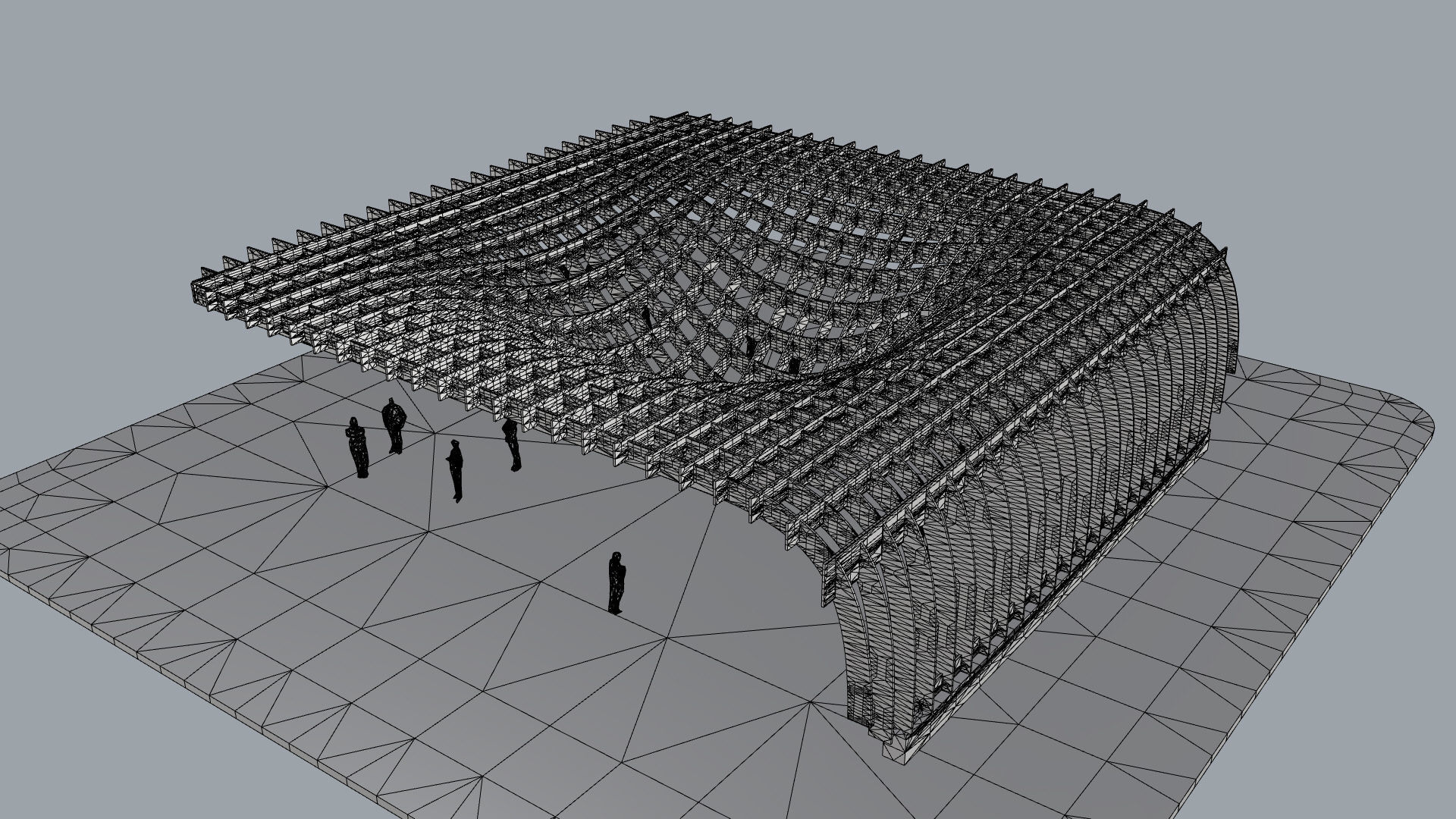 Parabolic Pergola Wooden Structure 3D model | CGTrader