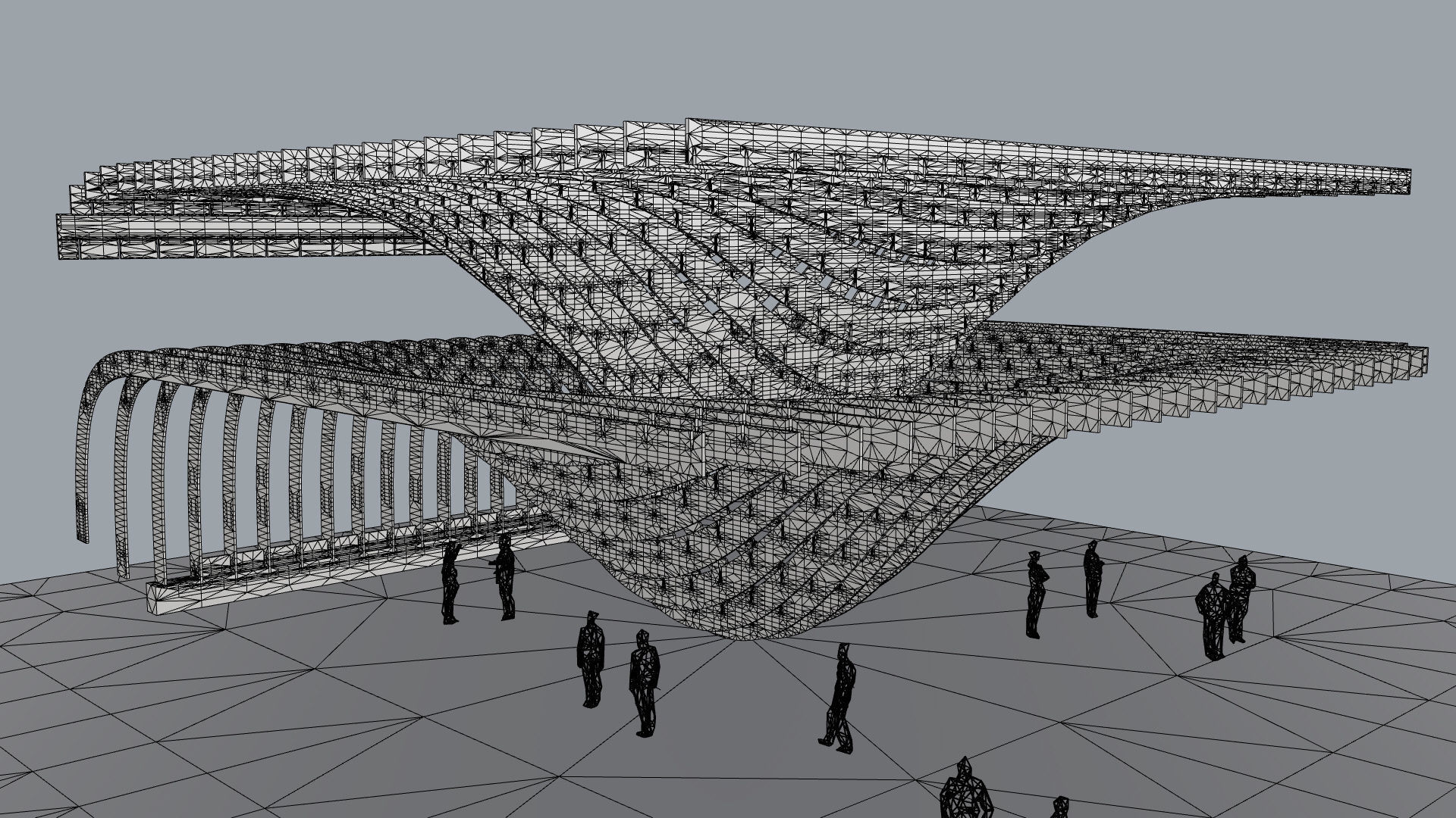 Parabolic Pergola Wooden Structure 3D model | CGTrader