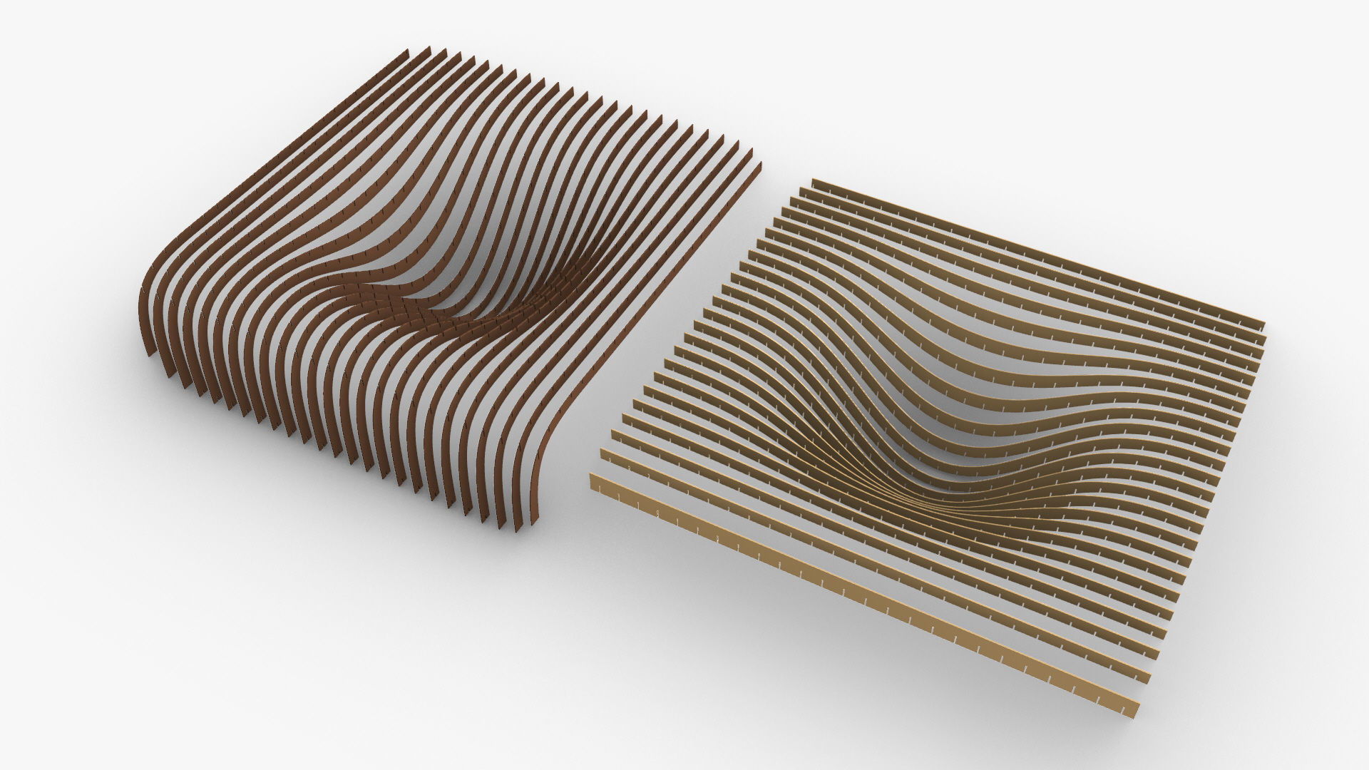 Parabolic Pergola Wooden Structure 3D model | CGTrader