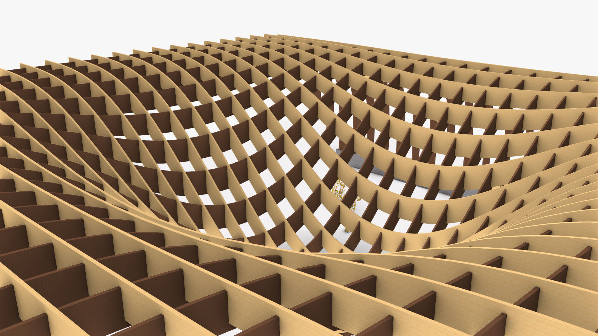 Parabolic Pergola Wooden Structure 3D model | CGTrader