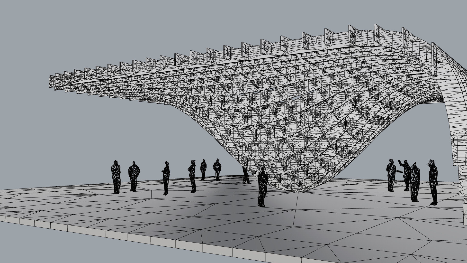 Parabolic Pergola Wooden Structure 3D model | CGTrader