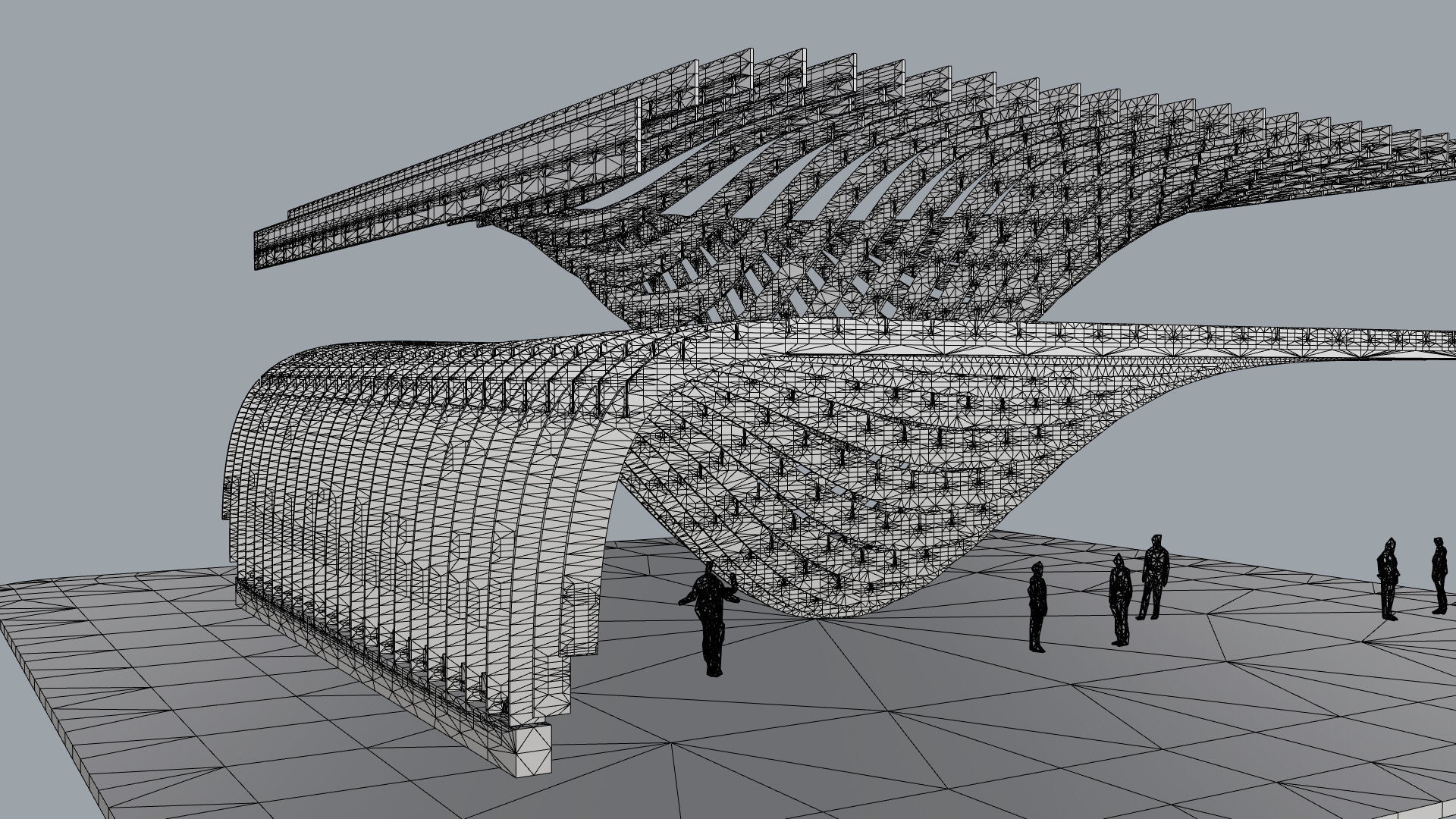 Parabolic Pergola Wooden Structure 3D model | CGTrader