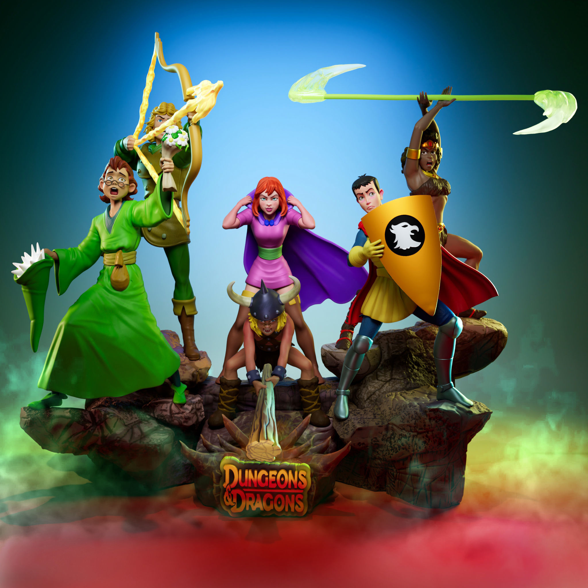 Eric and Diana - Dungeons and Dragons 3D model 3D printable | CGTrader