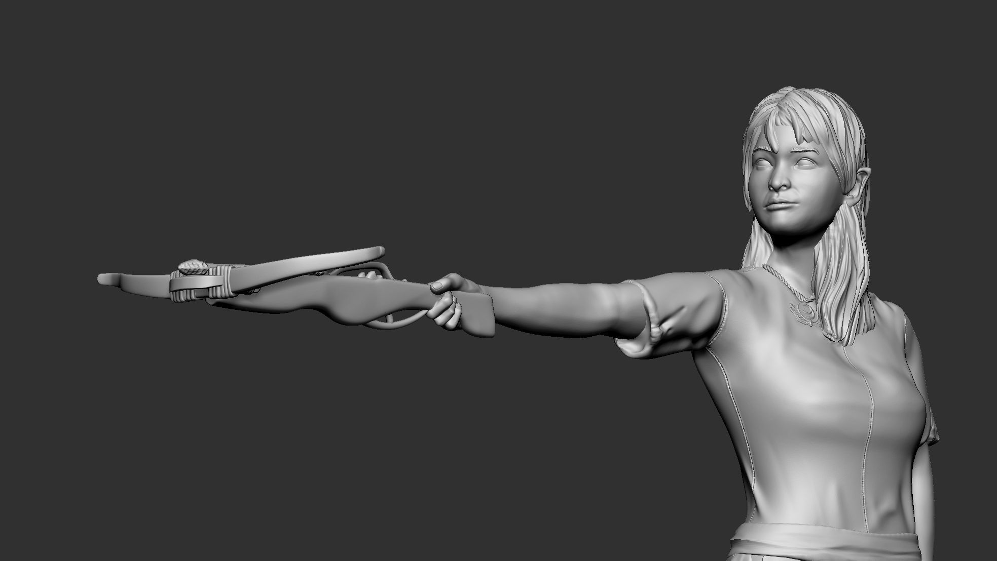 Free Half-Elf crossbow female - miniature - free 3D model 3D printable ...