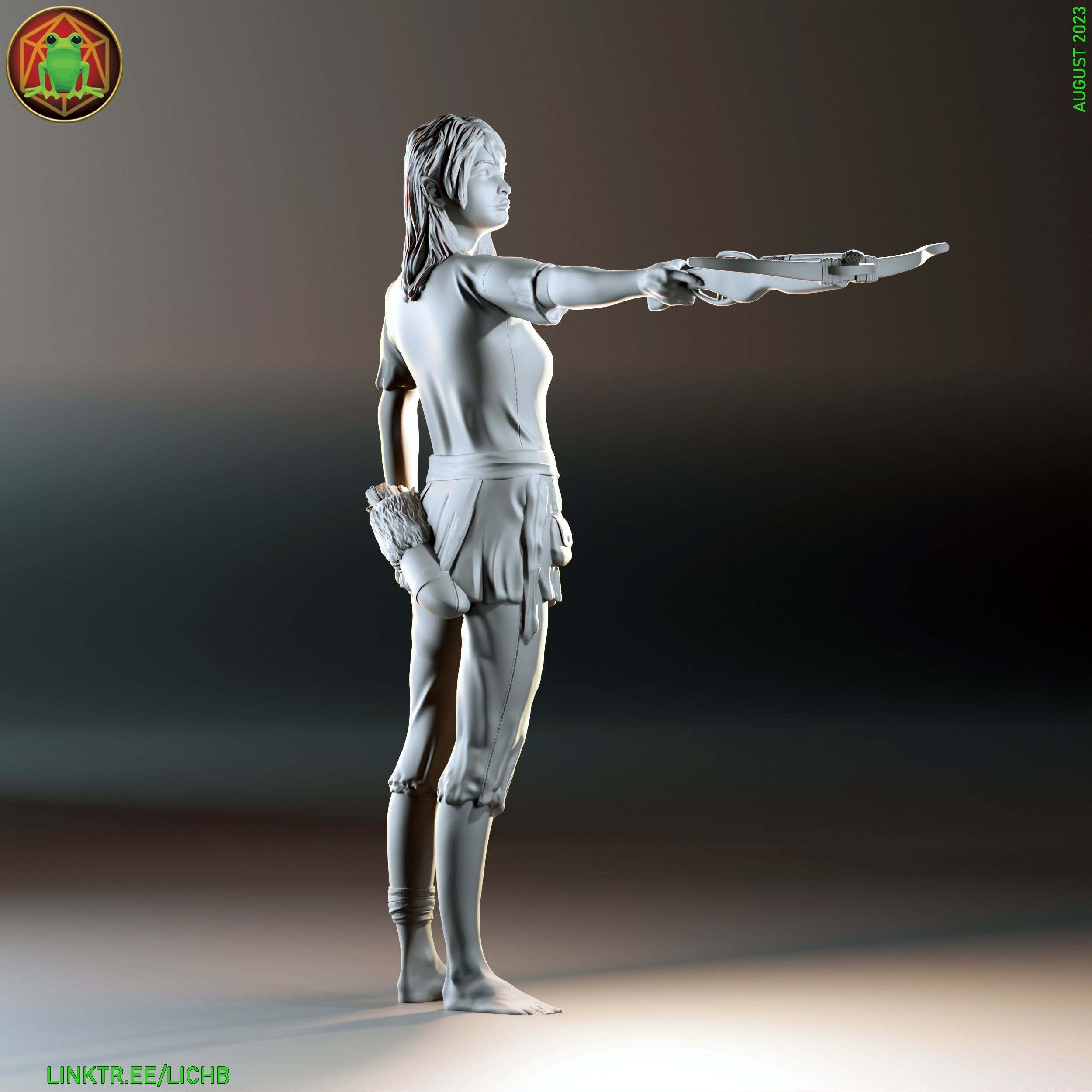 Free Half-Elf crossbow female - miniature - free 3D model 3D printable ...