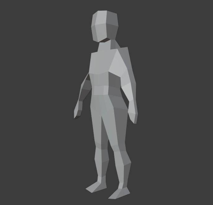 3D model LowPoly PSX Rigged Base Character VR / AR / low-poly | CGTrader