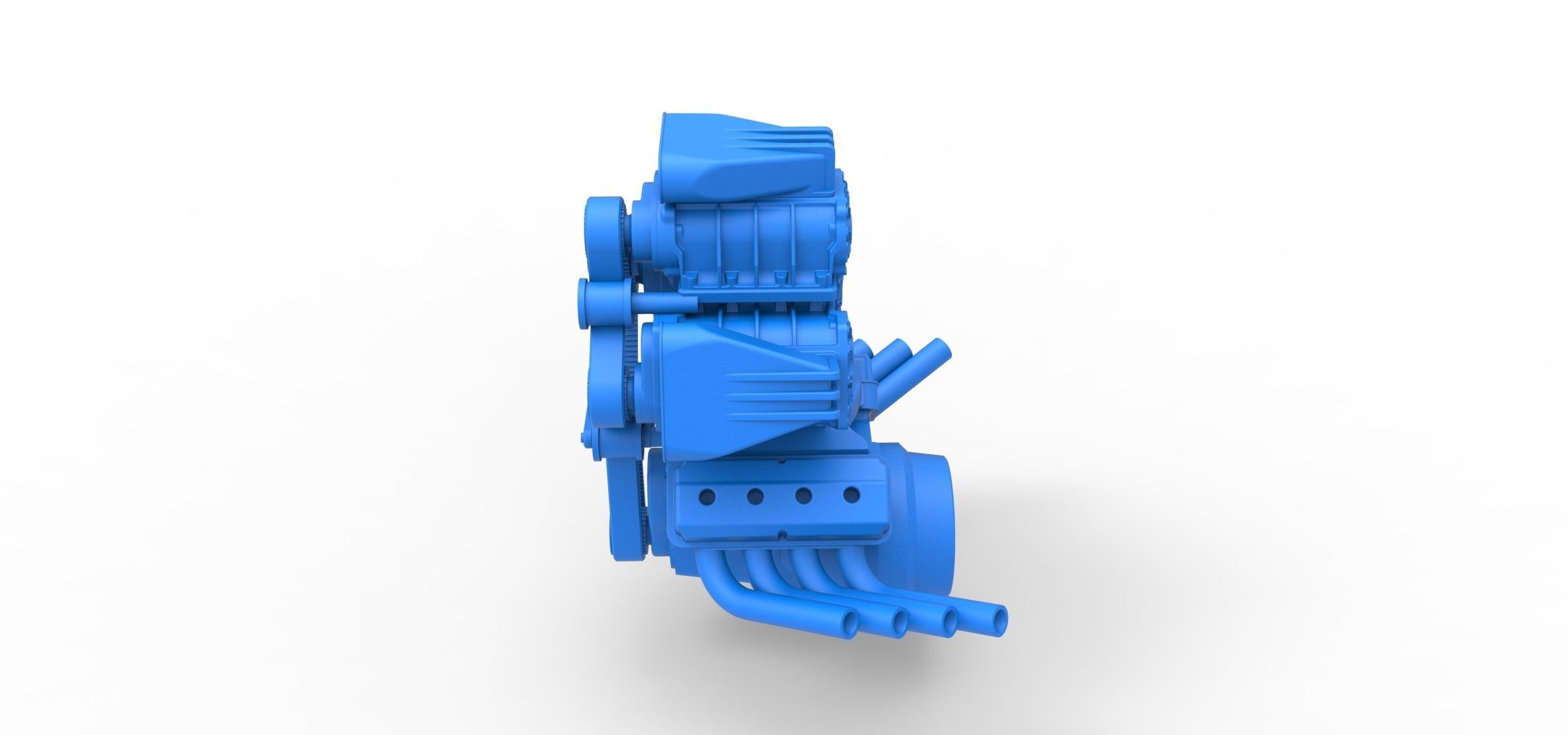 Engine V8 with triple supercharger V4 Scale 1 to 25 3D model 3D ...