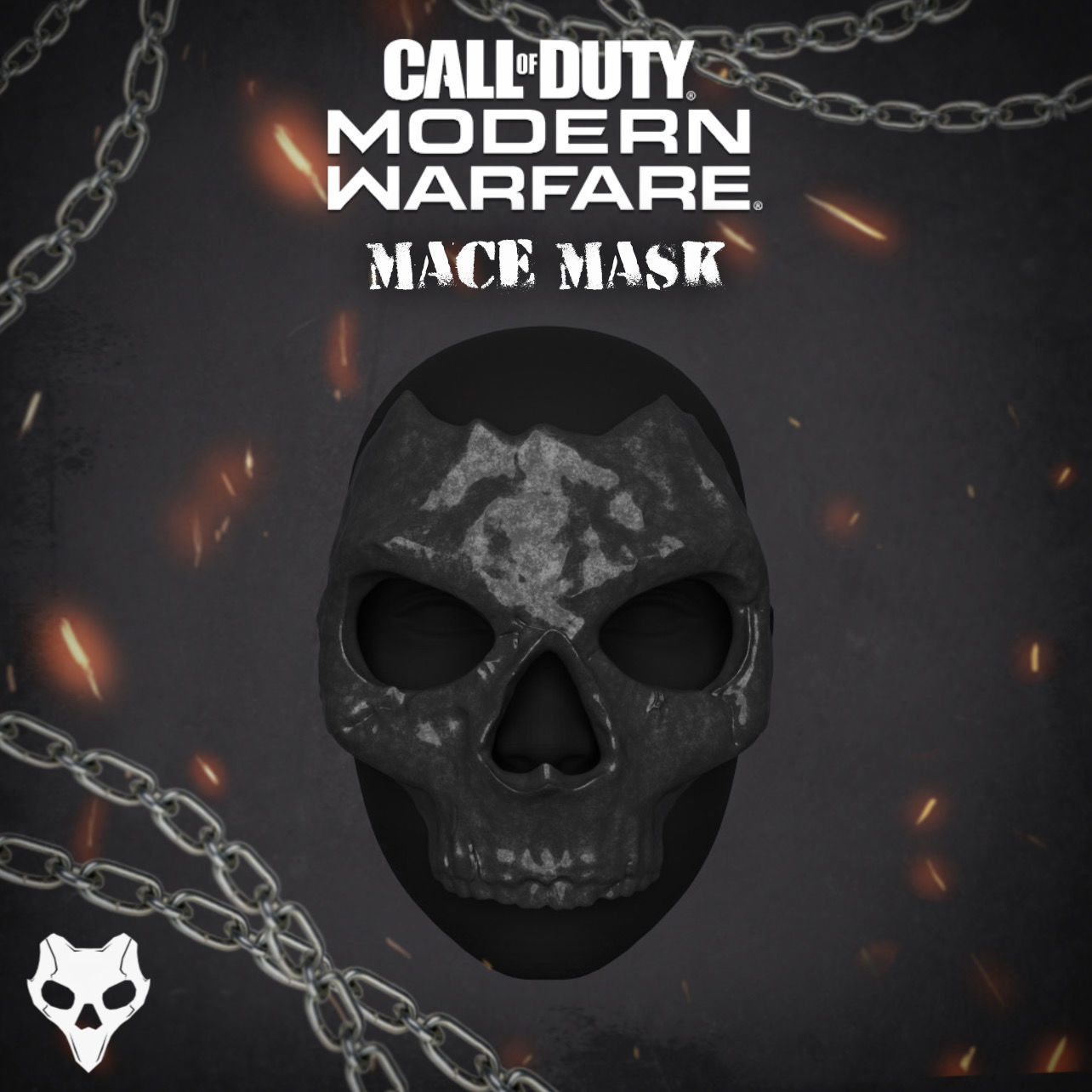 Call of Duty Mace Operator mask Ghost Mask 3D model 3D printable | CGTrader