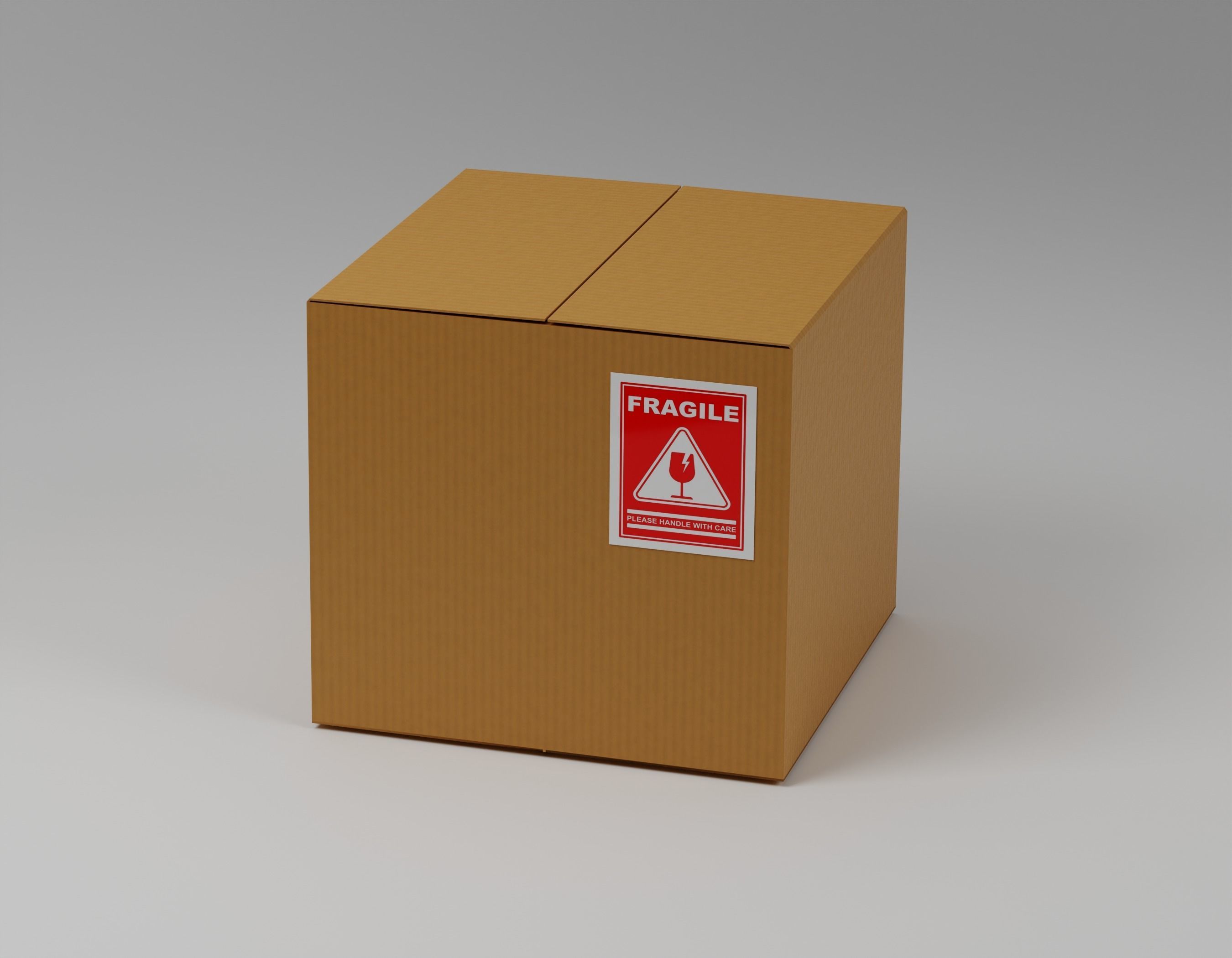 Cardboard box Fragile 3D model Rigged 3D model | CGTrader