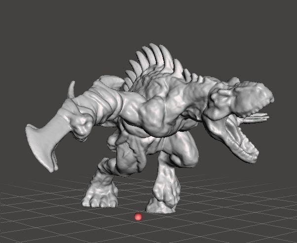 LIZARDMEN RAVAGER MINIATURE MODEL FANTASY GAMES DND AND RPG 3D model 3D ...