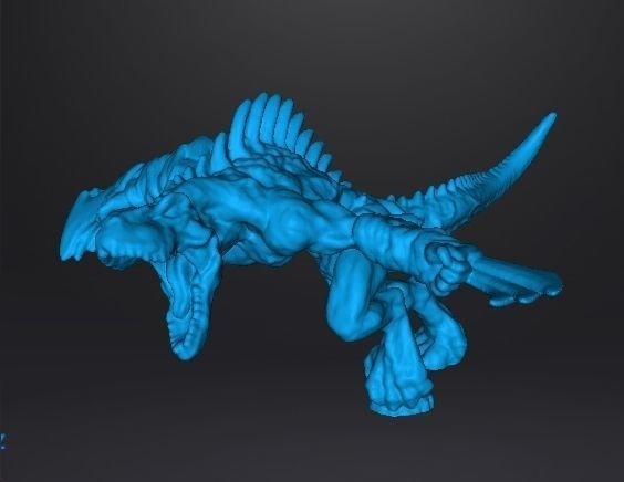 LIZARDMEN RAVAGER MINIATURE MODEL FANTASY GAMES DND AND RPG 3D model 3D ...