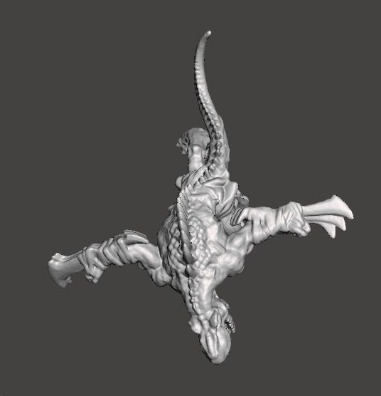 LIZARDMEN RAVAGER MINIATURE MODEL FANTASY GAMES DND AND RPG 3D model 3D ...