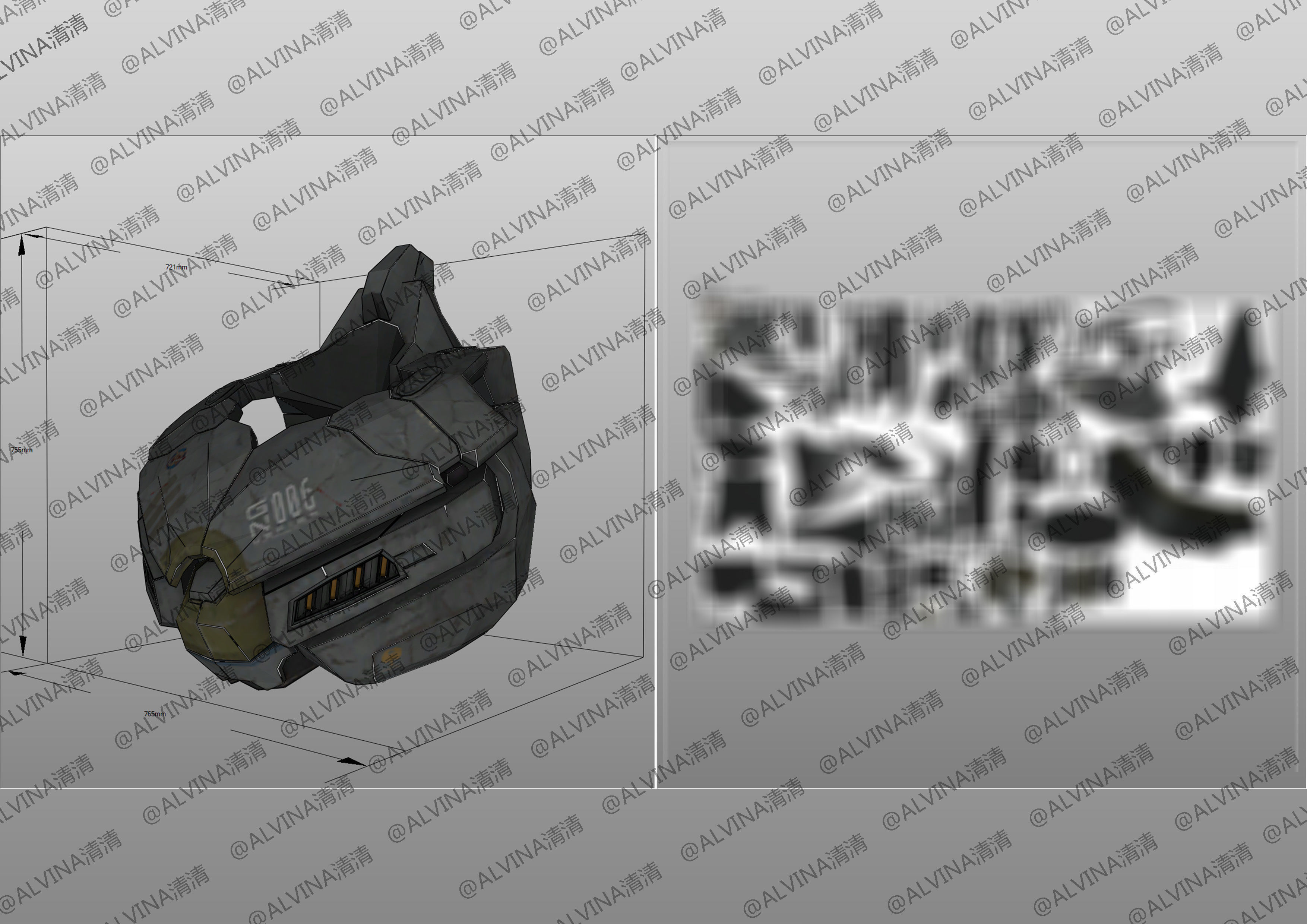 3D model Pacific Rim Striker Eureka Armor - DIY Cosplay Pepakura Foam ...