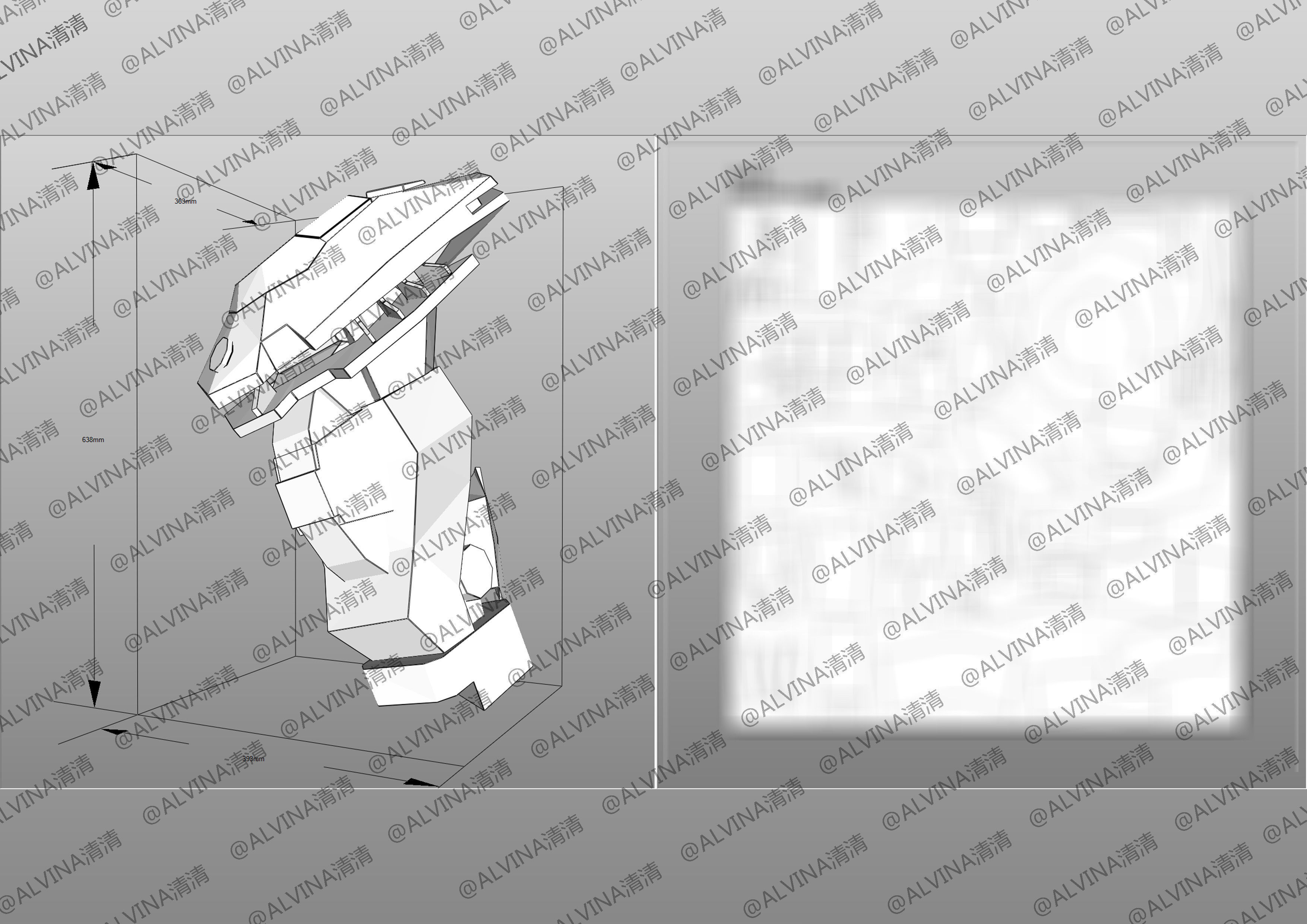 3D model Pacific Rim Striker Eureka Armor - DIY Cosplay Pepakura Foam ...