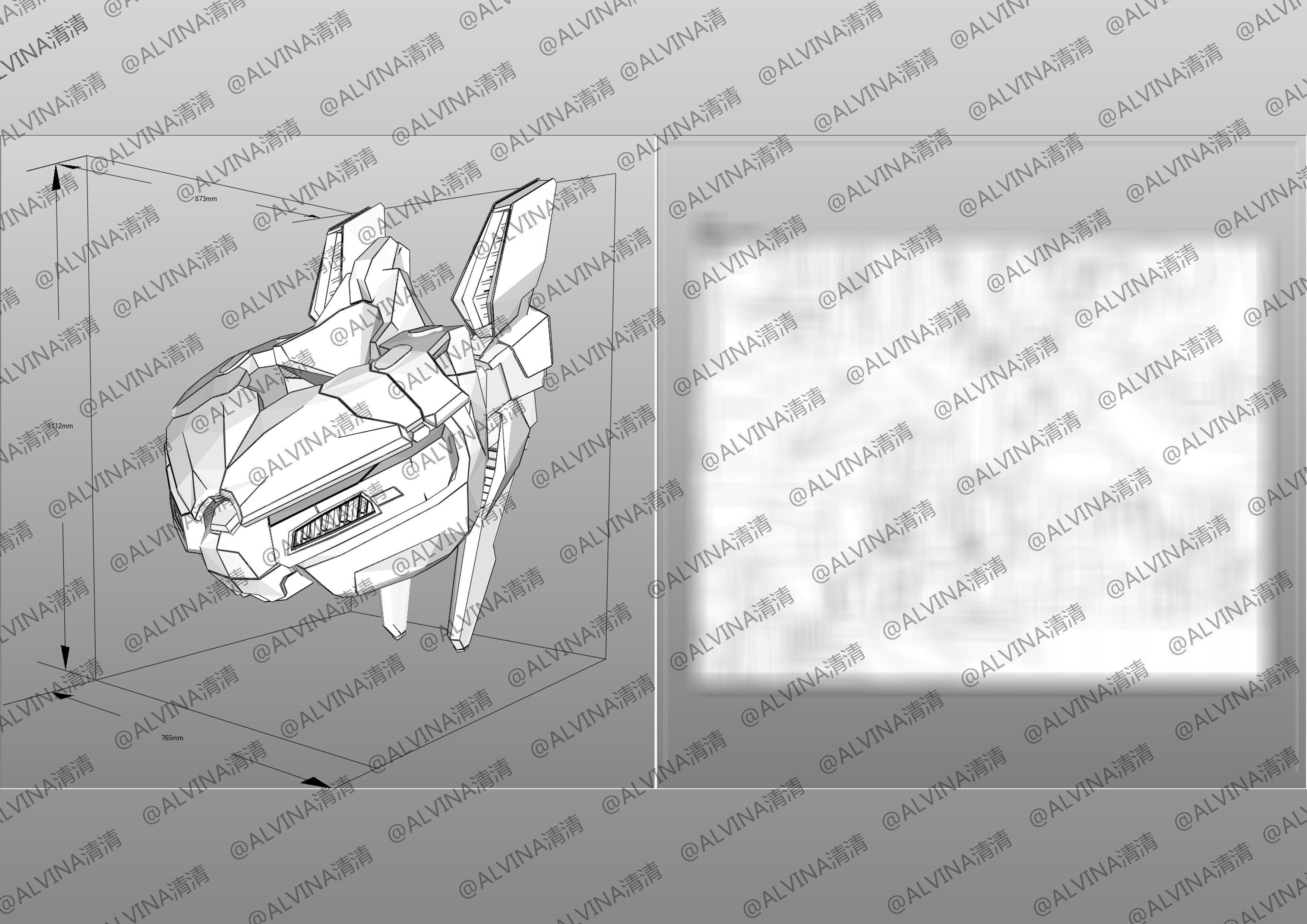 3D model Pacific Rim Striker Eureka Armor - DIY Cosplay Pepakura Foam ...