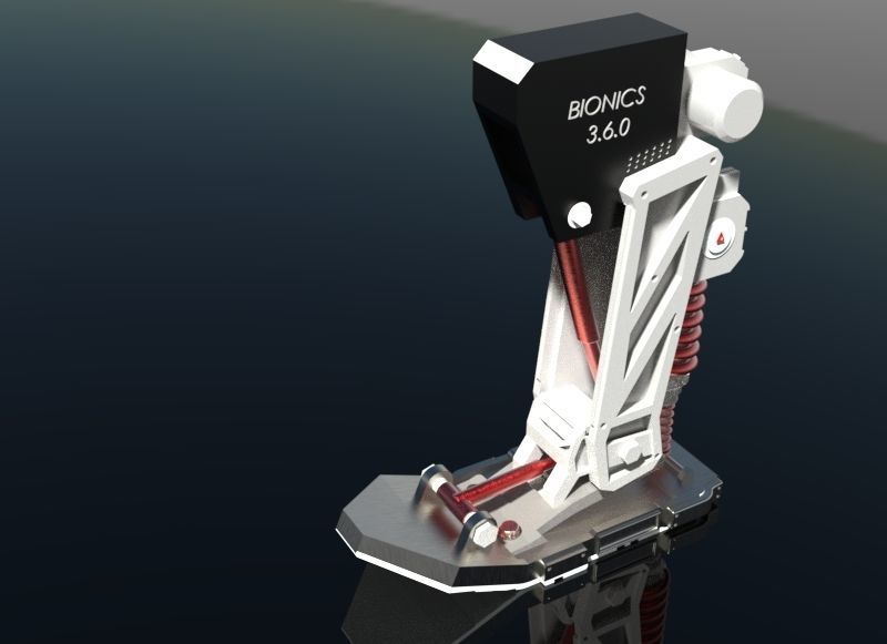 Prosthetic Robotic Leg 3D model rigged | CGTrader