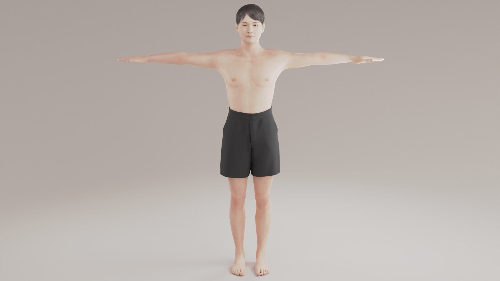Free 3D model a001 man body T pose free VR / AR / low-poly 3D model animated rigged | CGTrader