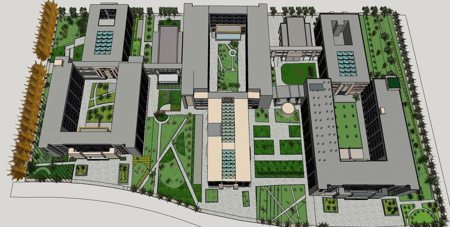 SCHOOL BUILDING WITH ACADEMIC DEPARTMENTS 3D model | CGTrader