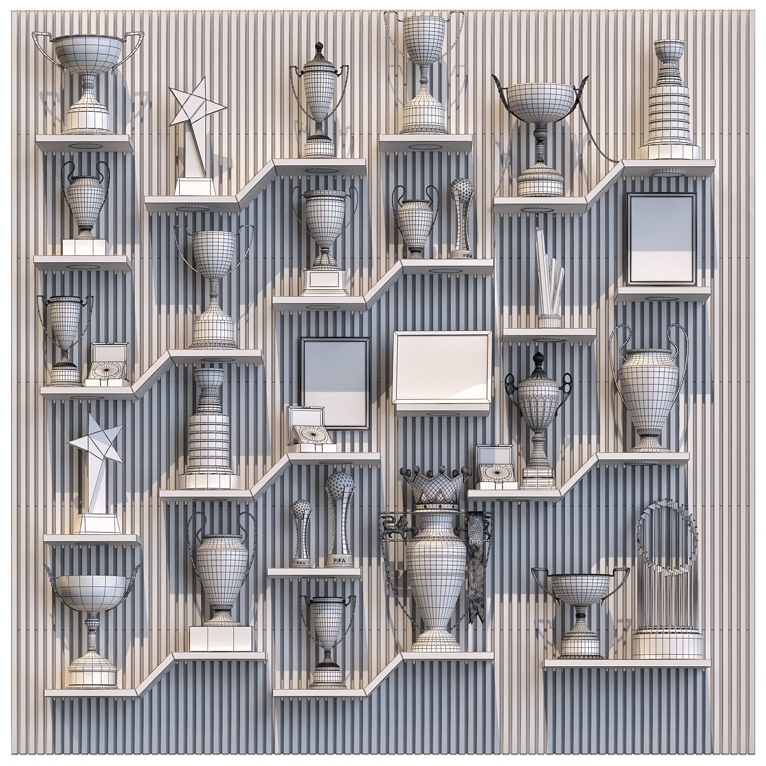 Award cabinet 5 3D model | CGTrader