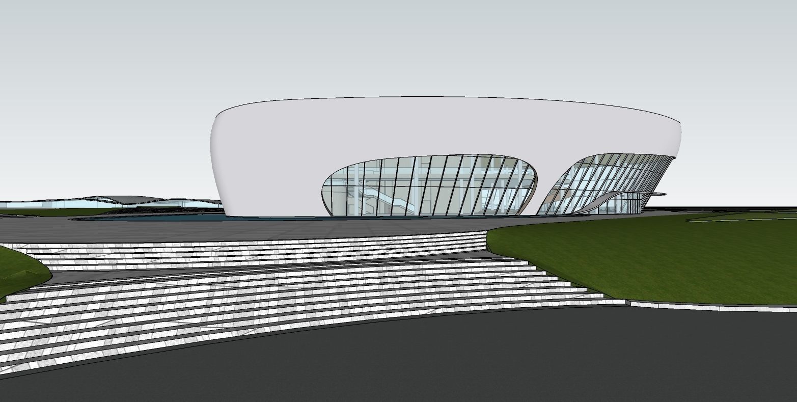 MUSEUM ORGANIC SHAPE PUCLIC BUILDING 3D model | CGTrader