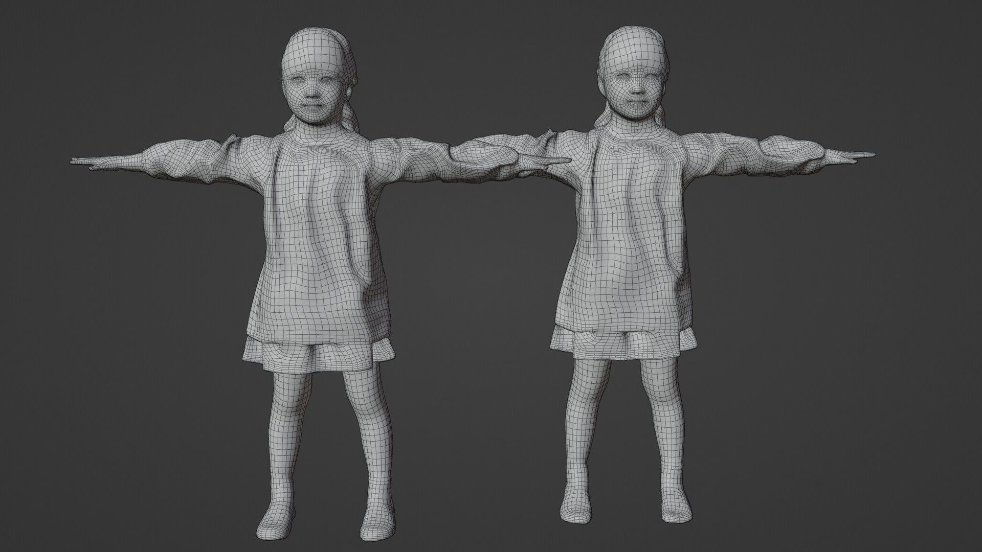 3D model Asian kindergarten girl-244 Emi VR / AR / low-poly | CGTrader