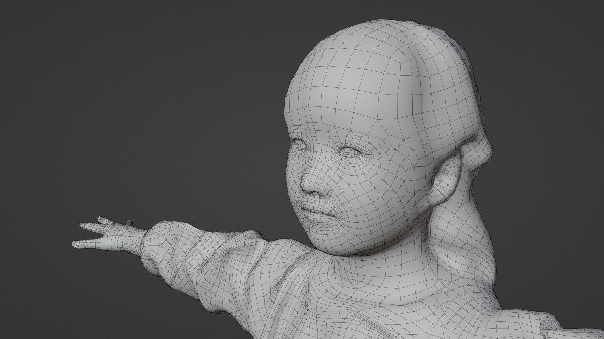 3D model Asian kindergarten girl-244 Emi VR / AR / low-poly | CGTrader