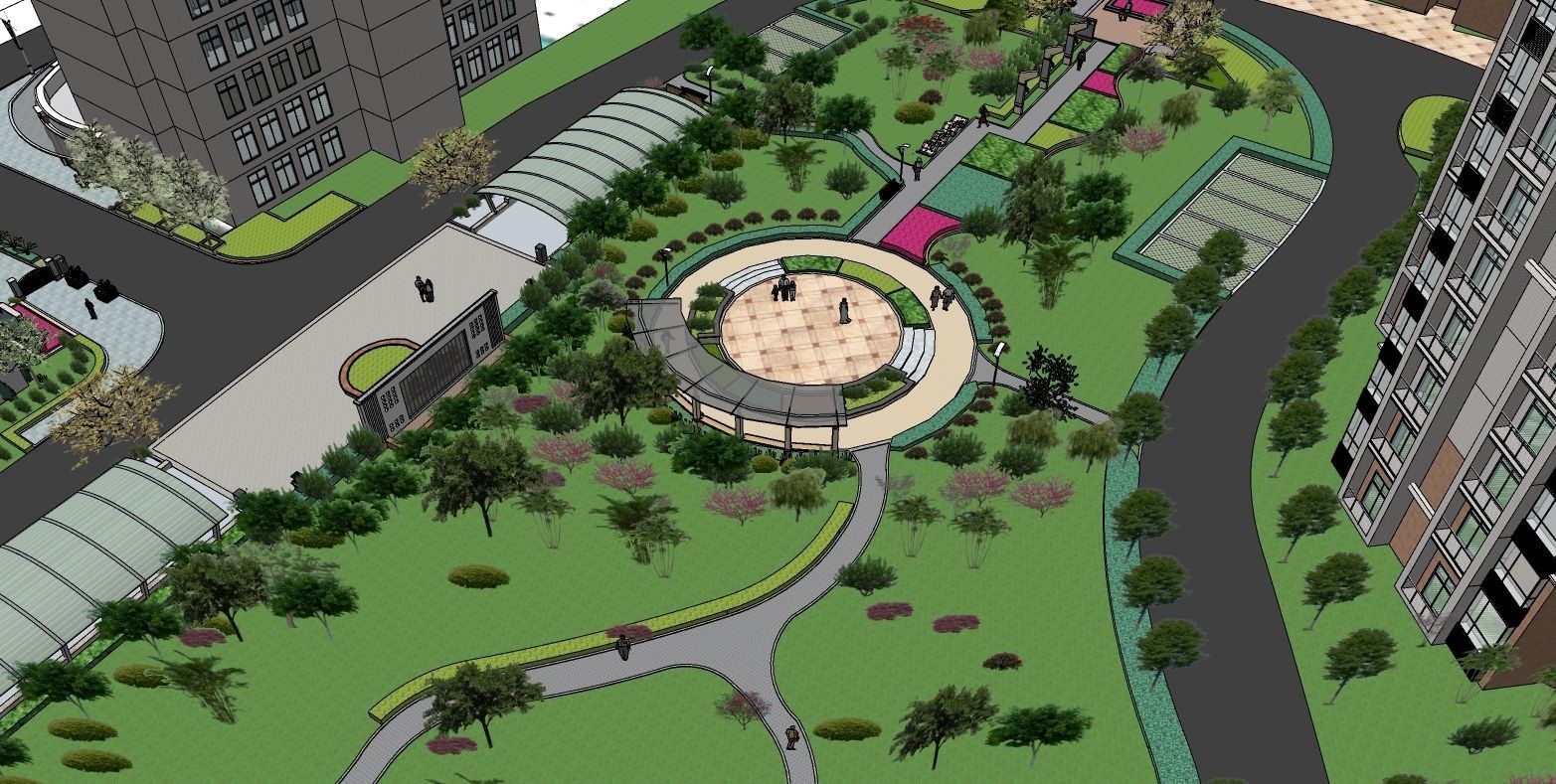 Landscape 3d park 3D model | CGTrader