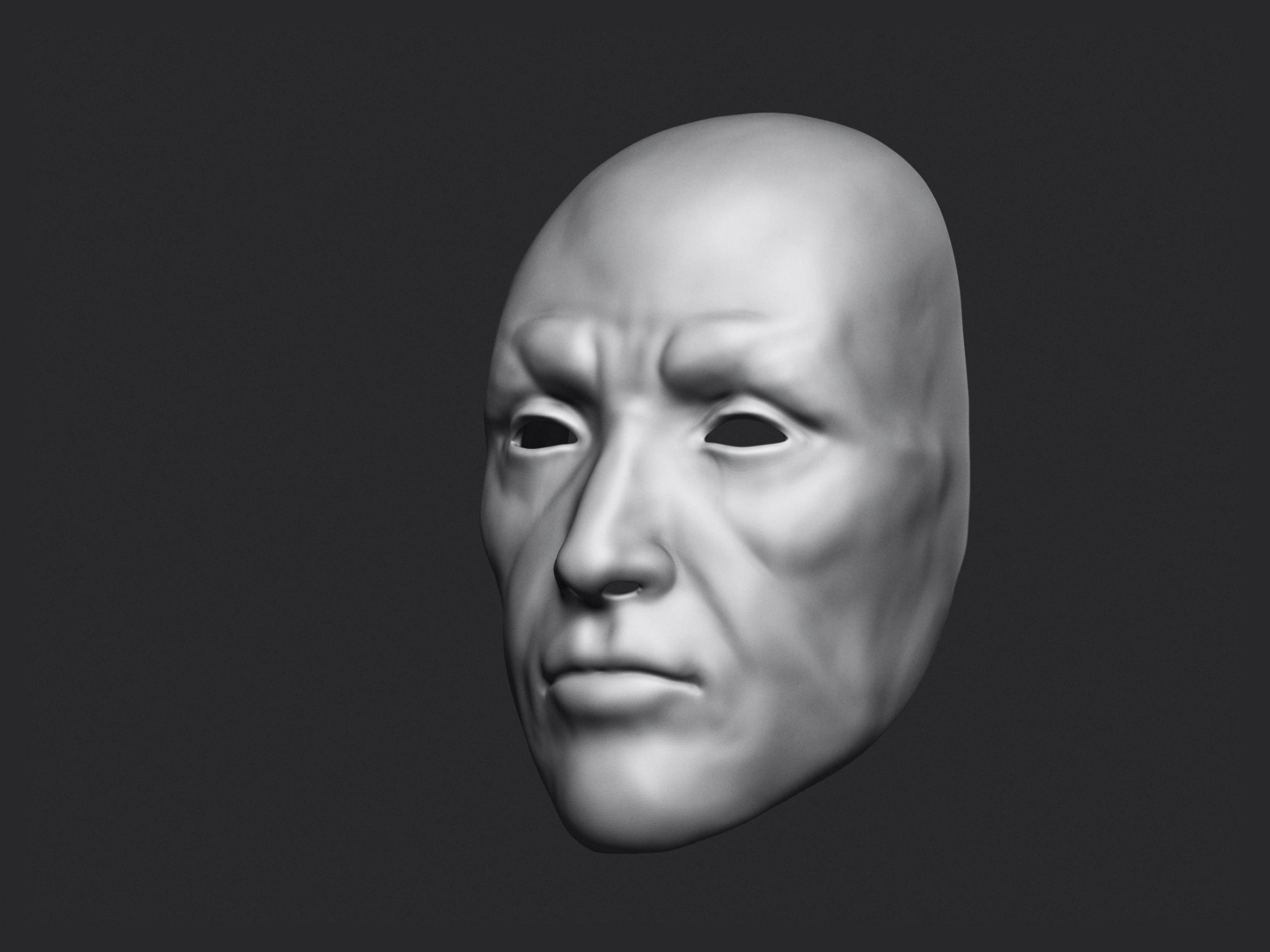 Male Face Mask 3D model 3D printable | CGTrader