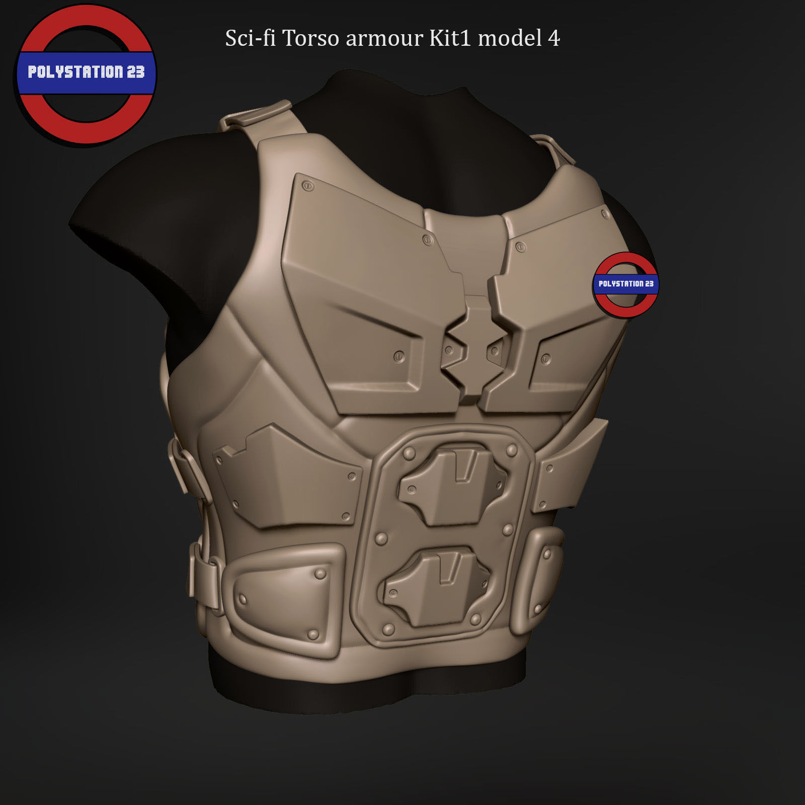 Sci fi Armour torso Kitbash v2 pack of 5 zbrush highpoly 3D Model ...