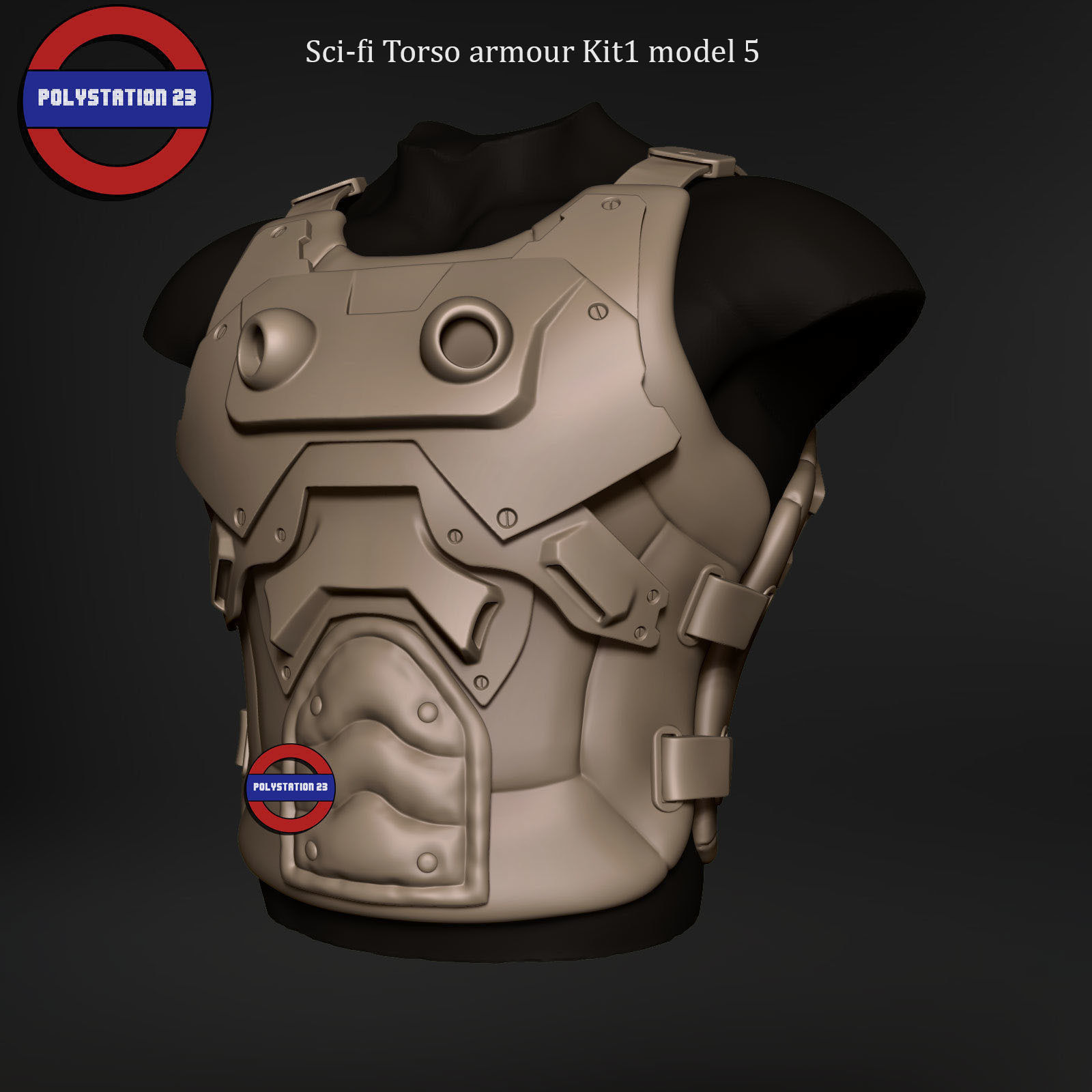 Sci fi Armour torso Kitbash v2 pack of 5 zbrush highpoly 3D Model ...