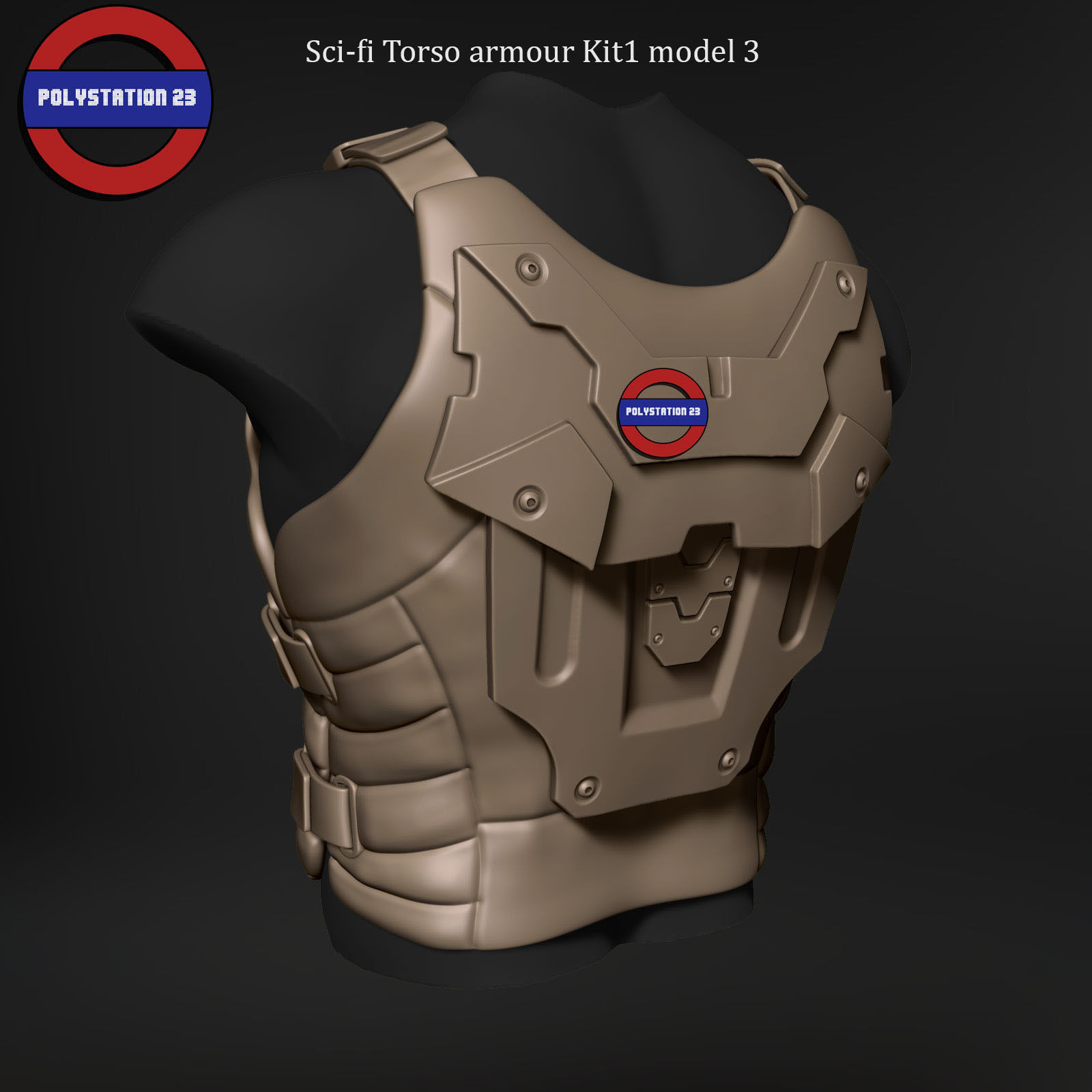 Sci fi Armour torso Kitbash v2 pack of 5 zbrush highpoly 3D Model ...