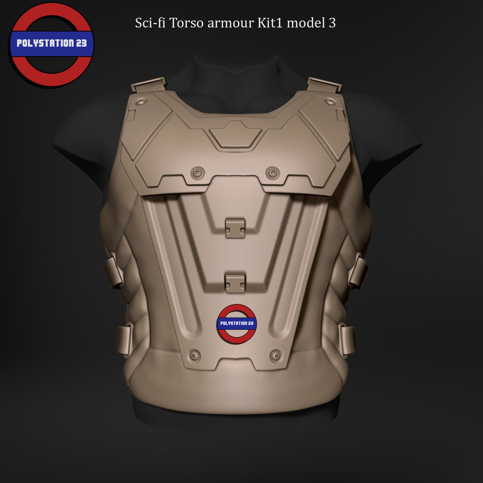 Sci fi Armour torso Kitbash v2 pack of 5 zbrush highpoly 3D Model ...