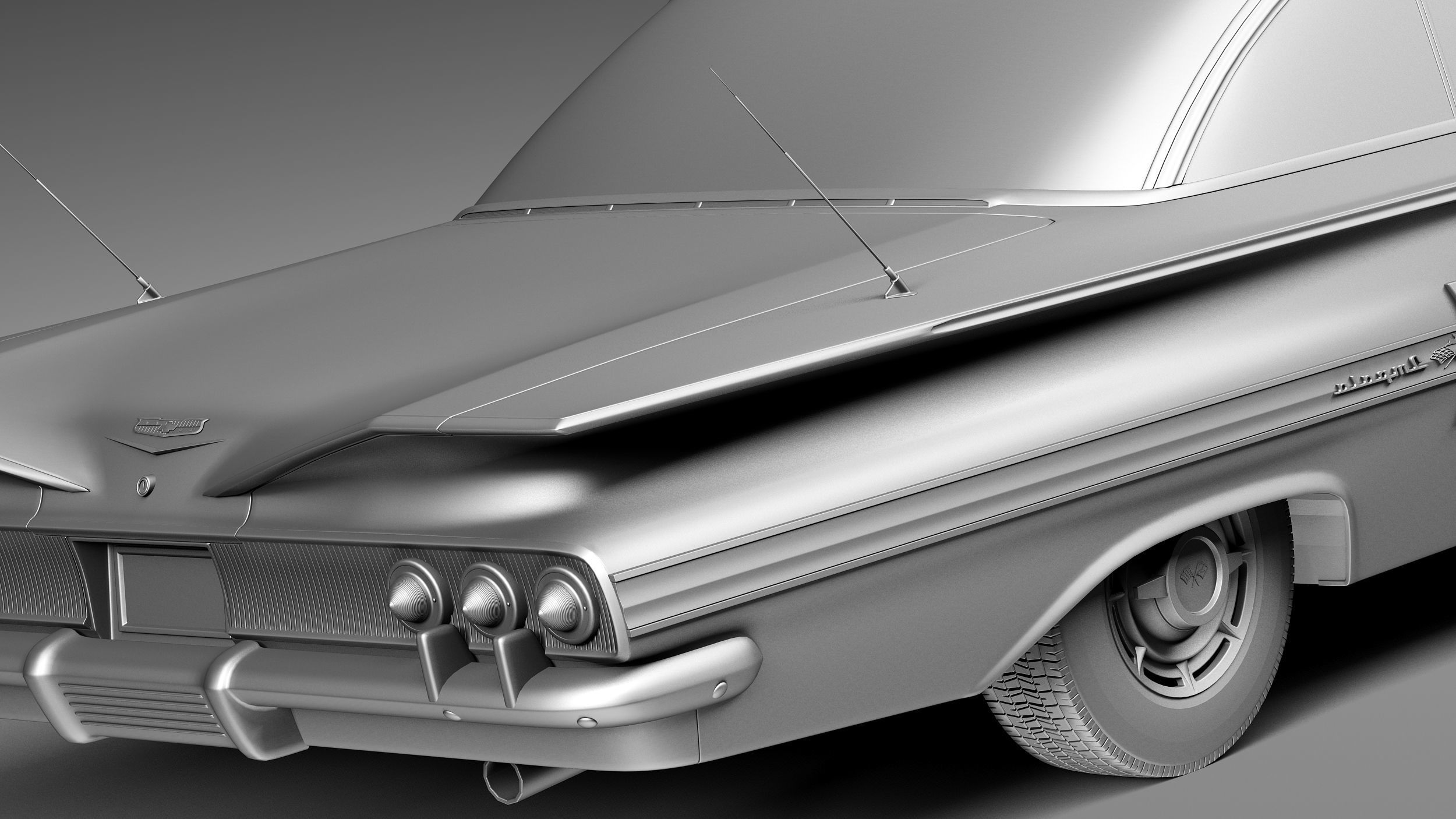 Chevrolet Impala 1960 coupe 3D model | CGTrader