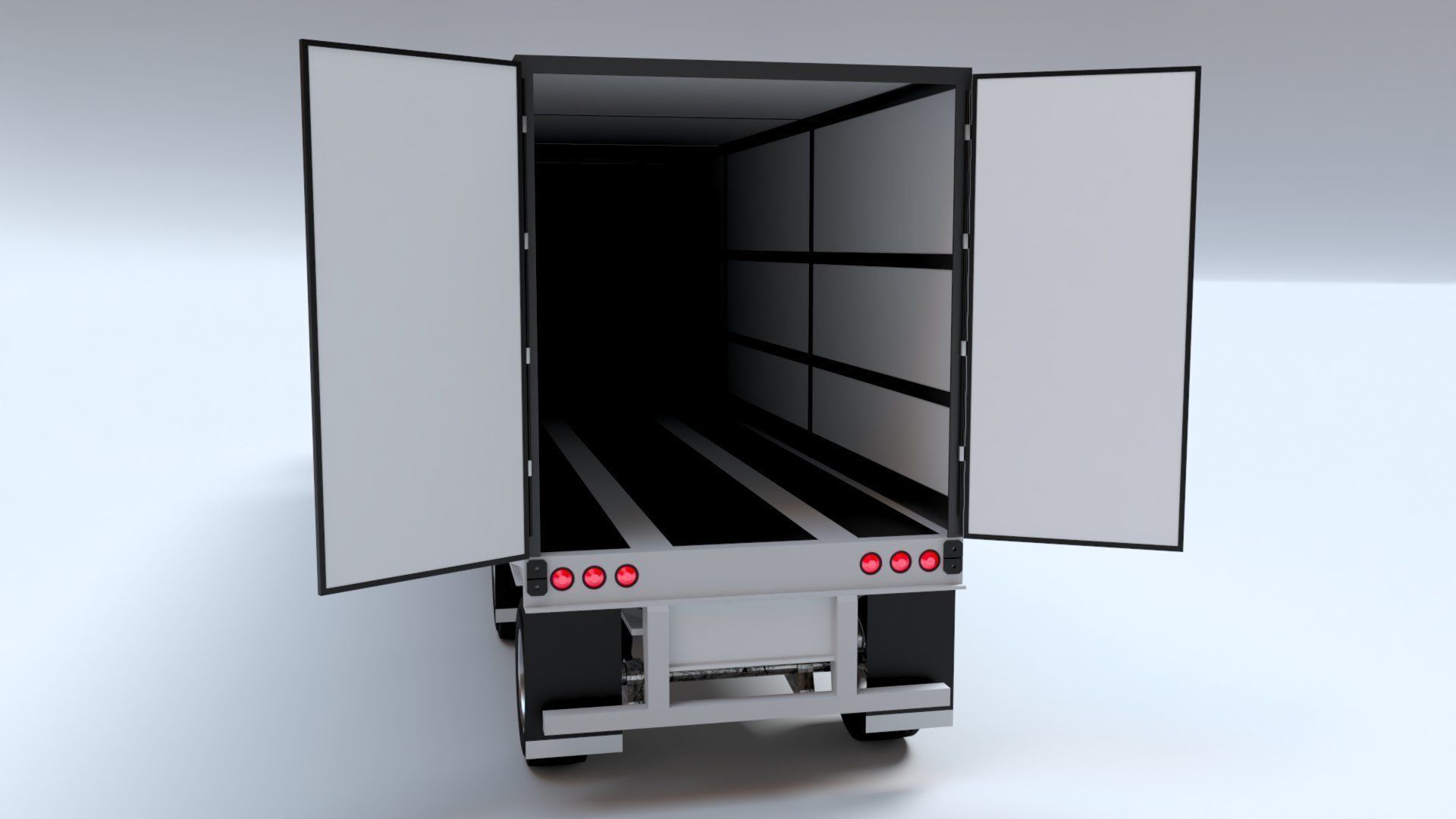 3D model Articulated DAF XF Truck Cab with Freight Trailer VR / AR ...
