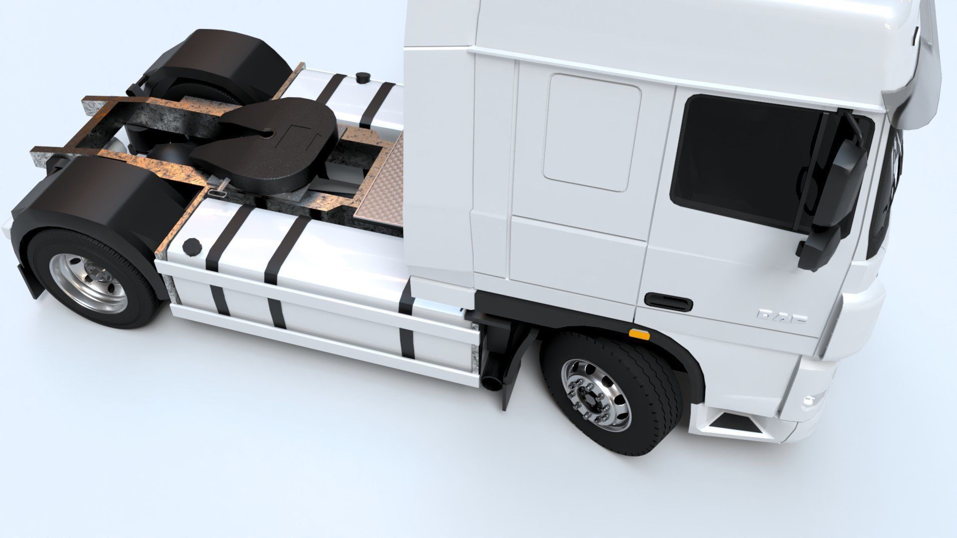 3D model Articulated DAF XF Truck Sleeper Cab VR / AR / low-poly | CGTrader