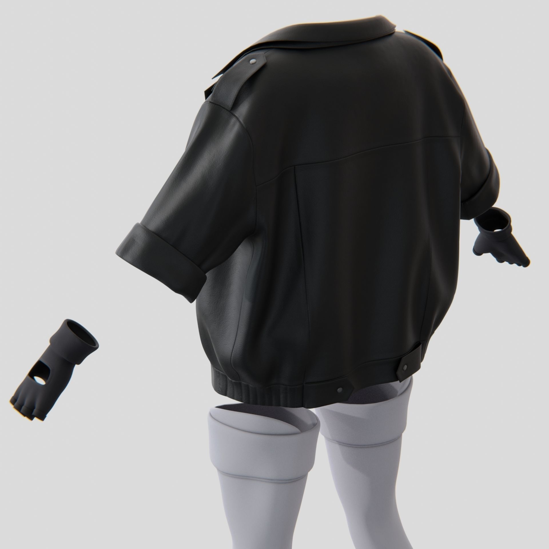 3D model GITS Motoko Kusanagi Outfit costume set VR / AR / low-poly ...