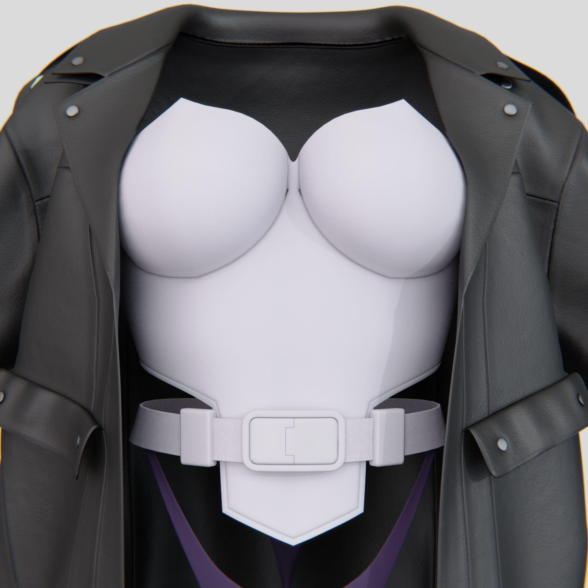 3D model GITS Motoko Kusanagi Outfit costume set VR / AR / low-poly ...