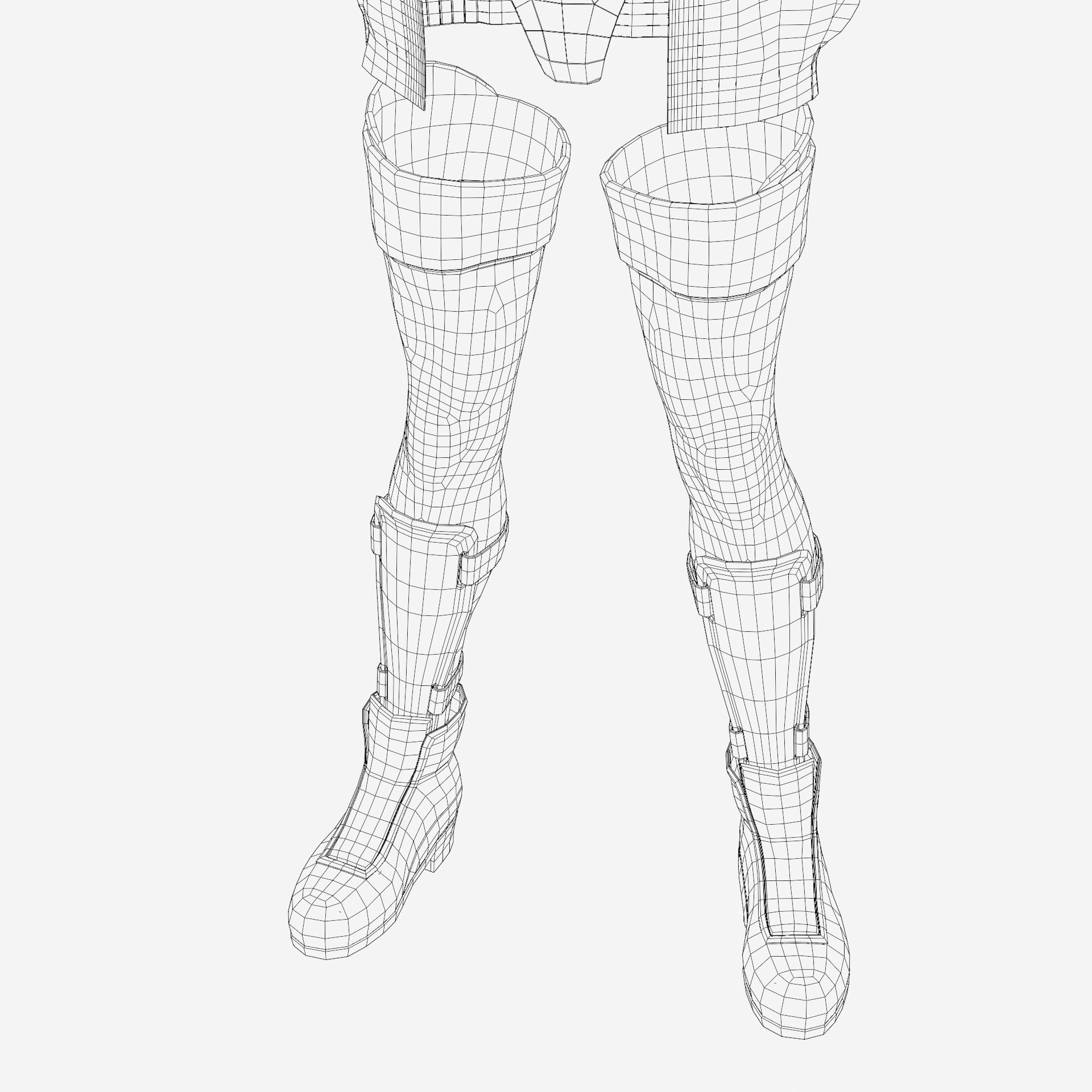 3d Model Gits Motoko Kusanagi Outfit Costume Set Vr Ar Low Poly