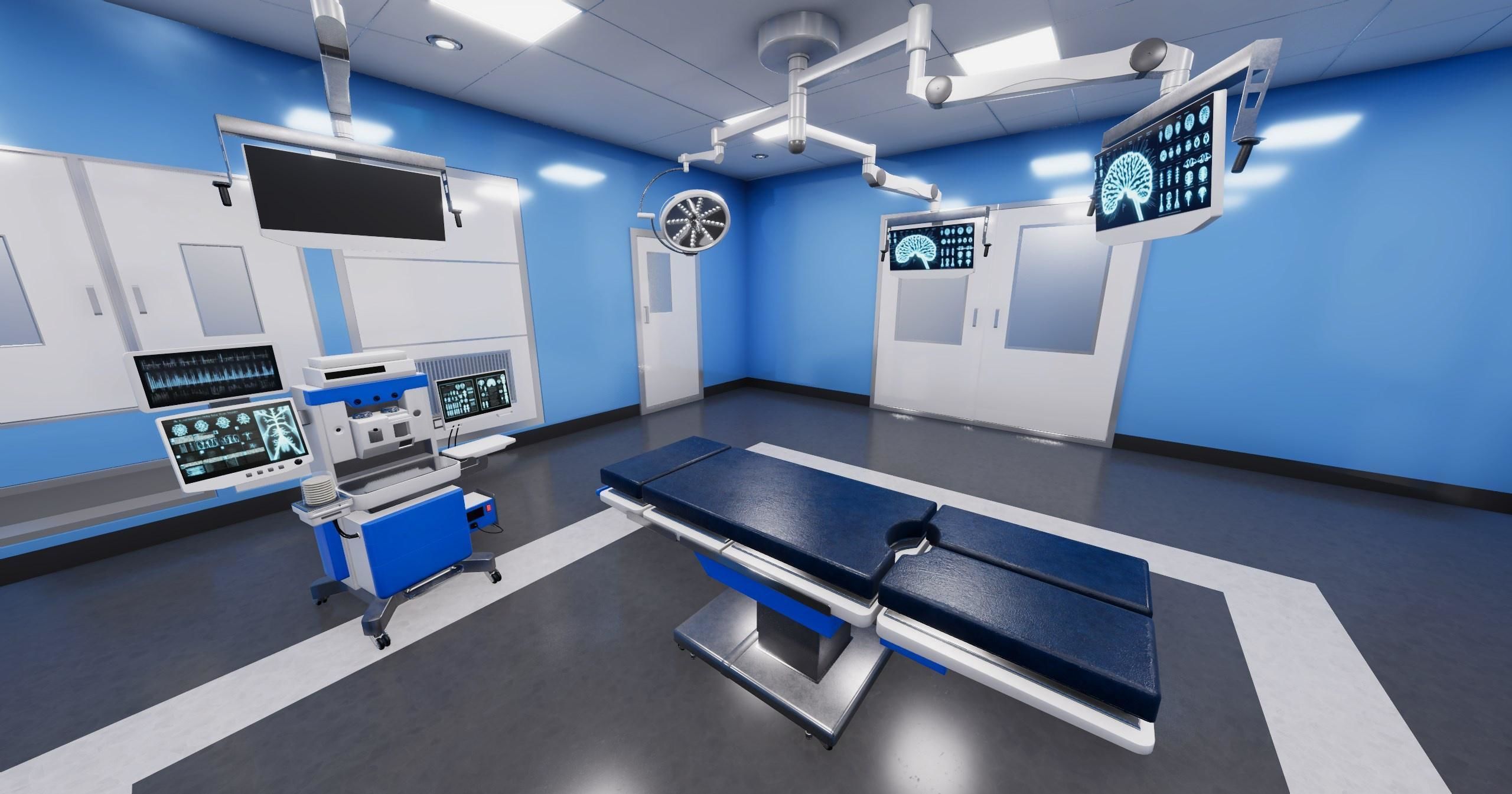 3D model Operating room with equipment Unity asset VR / AR / low-poly ...